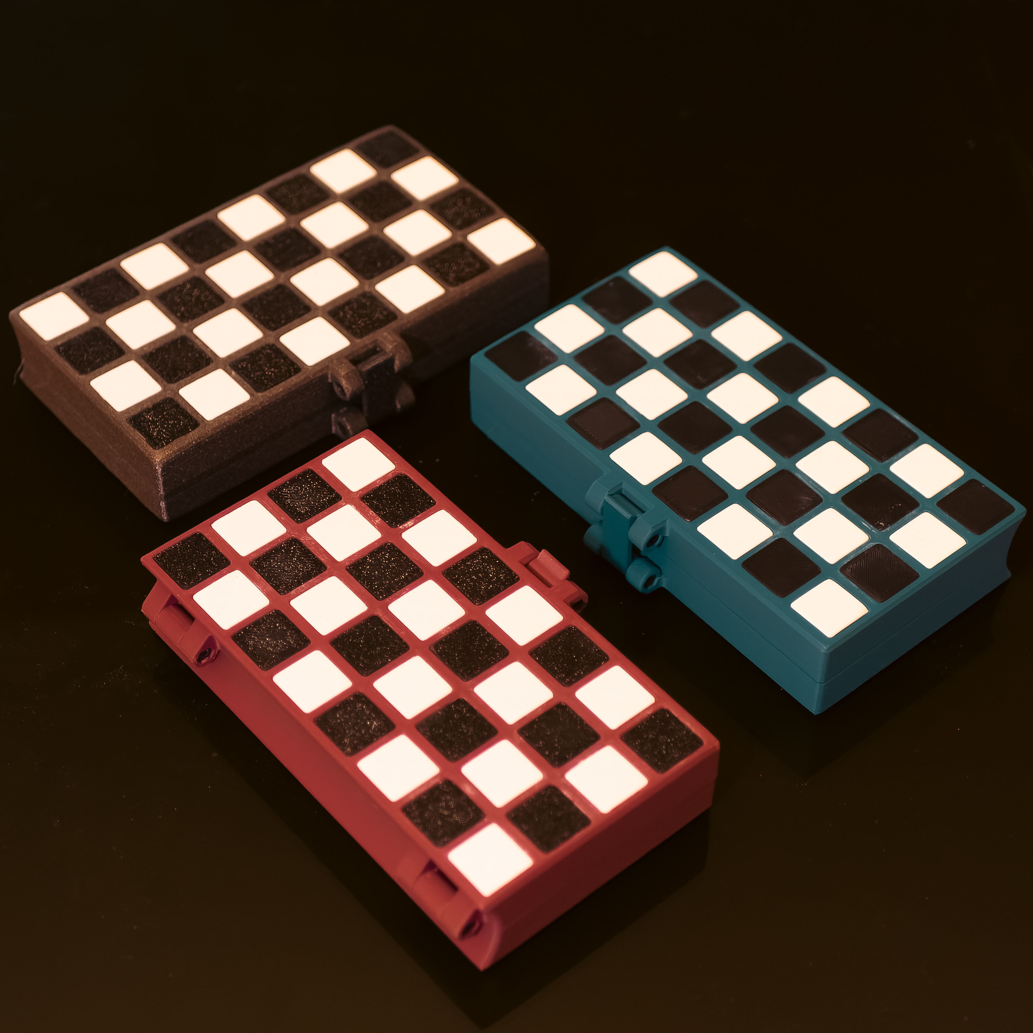 Chess and Backgammon Foldable Board and Pawns 3D model 3D printable ...