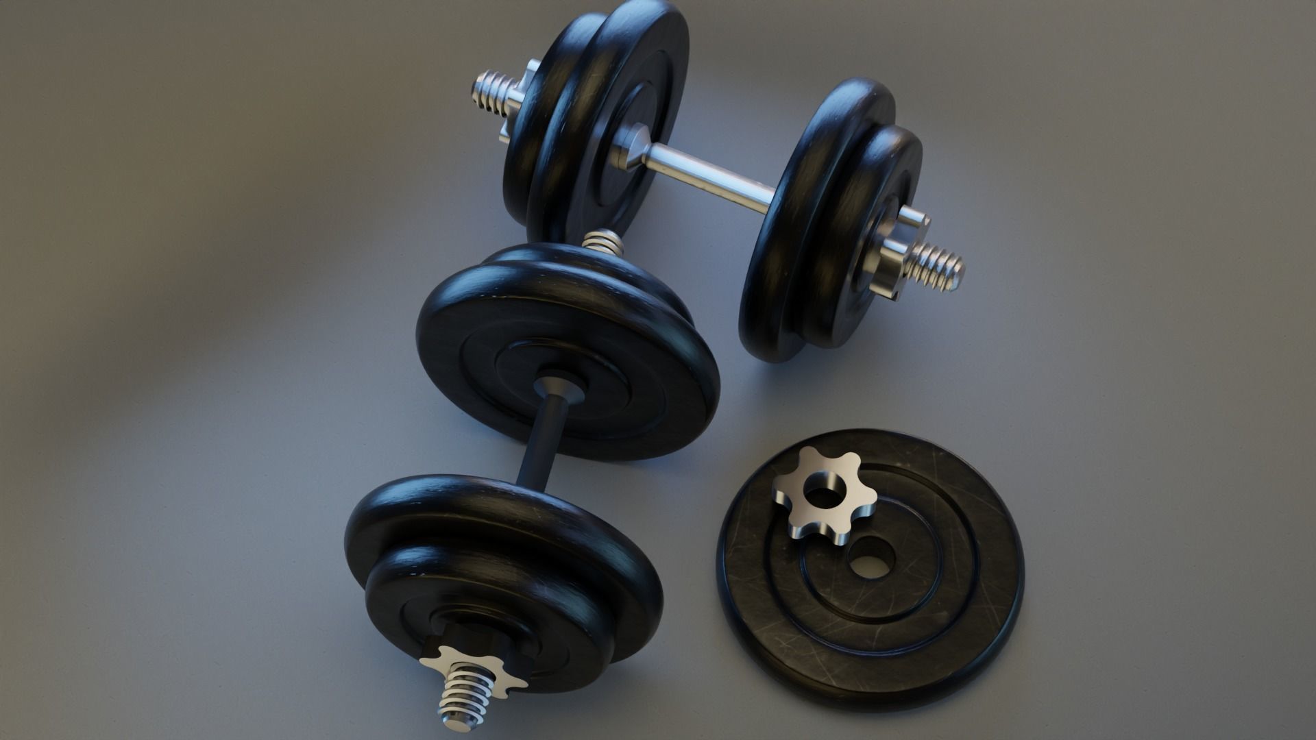 3D Realistic Dumbbells 3D model | CGTrader