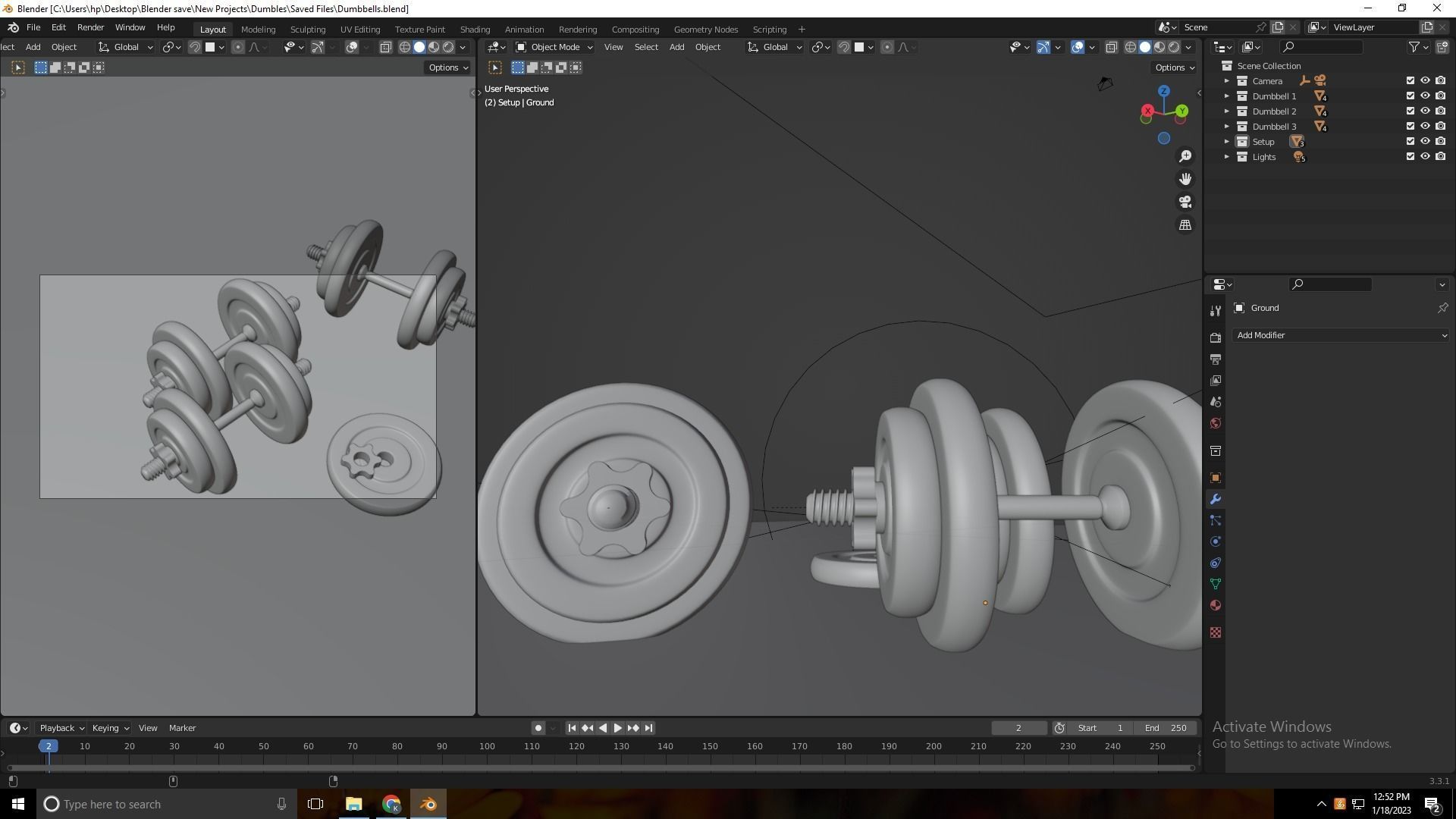3D Realistic Dumbbells 3D model | CGTrader