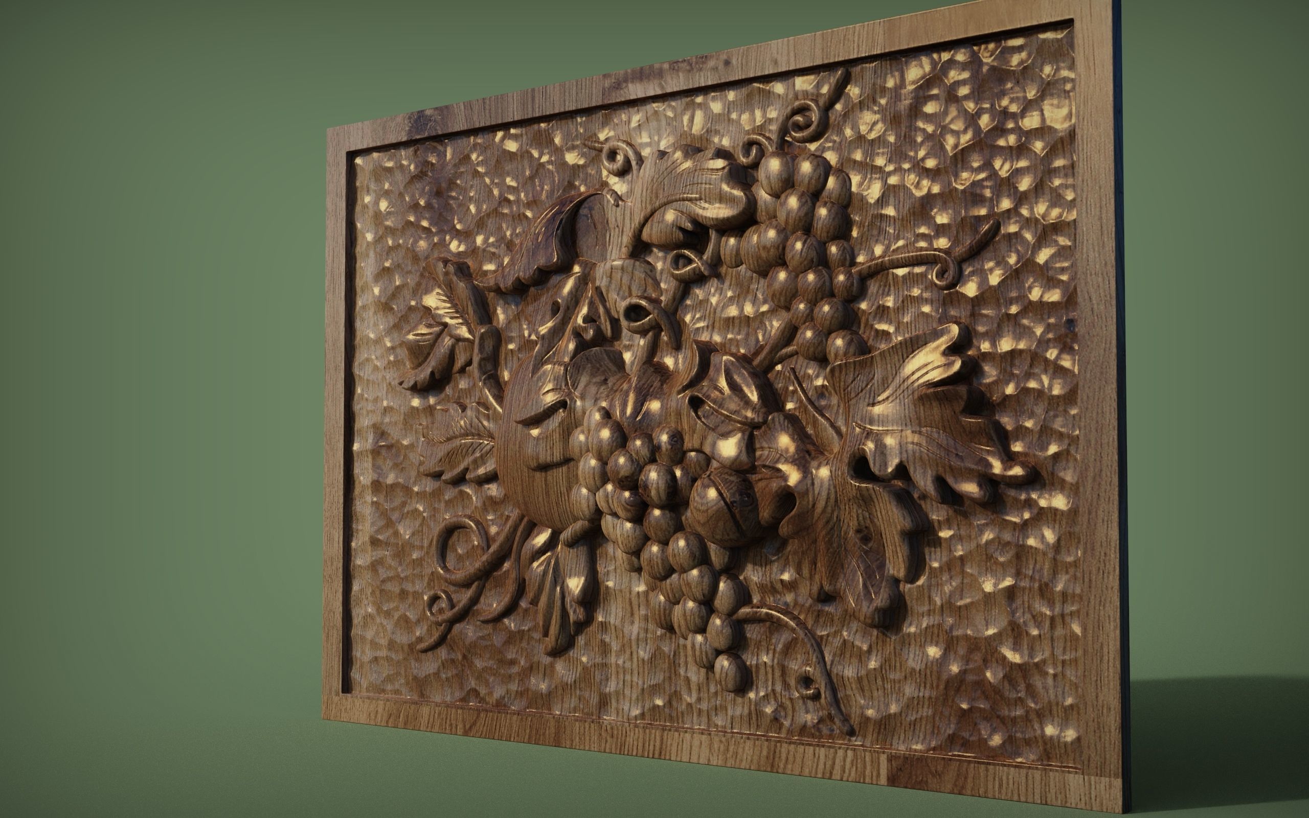 A beautiful grape bas-relief 3D model 3D printable | CGTrader