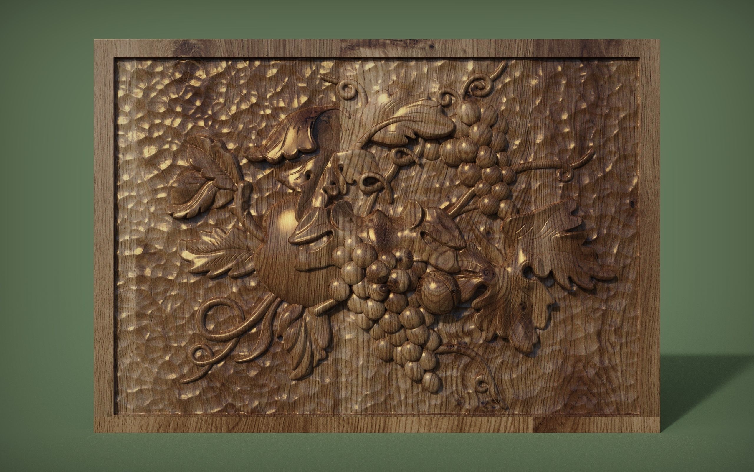 A beautiful grape bas-relief 3D model 3D printable | CGTrader