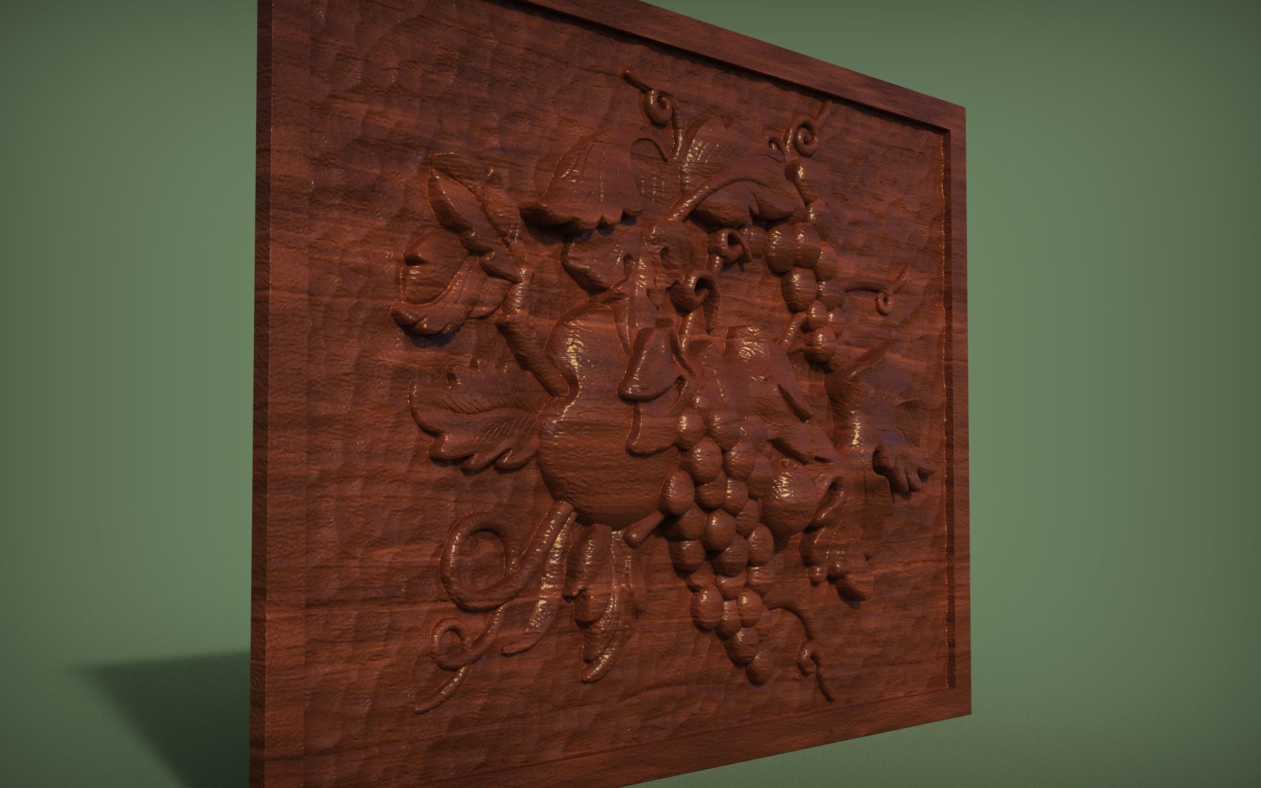 A beautiful grape bas-relief 3D model 3D printable | CGTrader