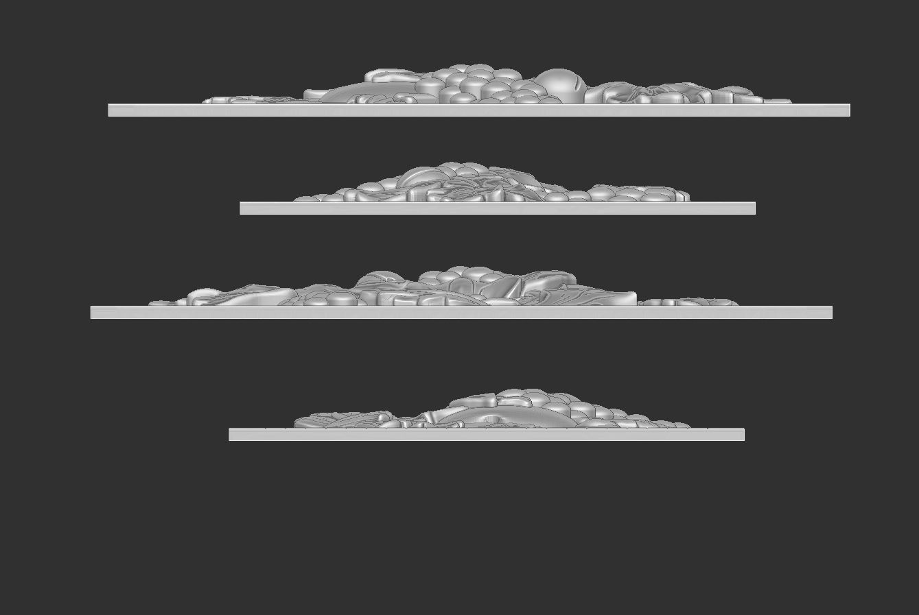 A beautiful grape bas-relief 3D model 3D printable | CGTrader