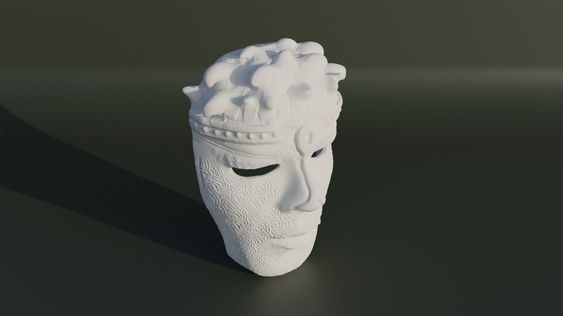 Fantasy Human Face Mask - Cosplay Mask 3D model 3D printable | CGTrader