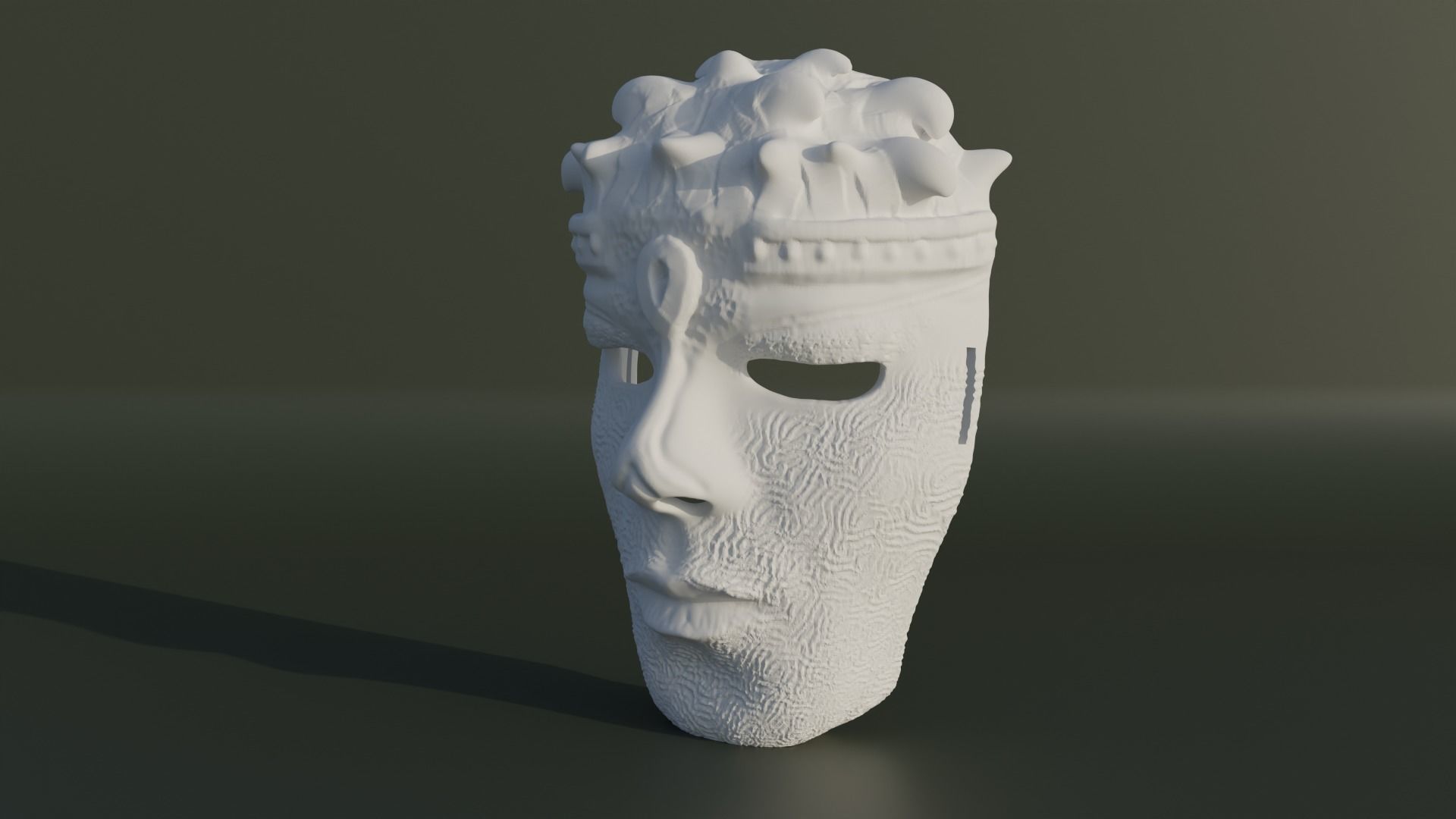 Fantasy Human Face Mask - Cosplay Mask 3D model 3D printable | CGTrader