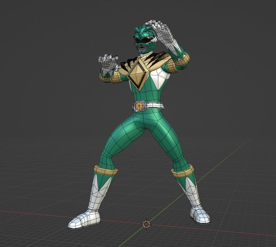 Green Ranger - Power Ranger 3D model rigged | CGTrader