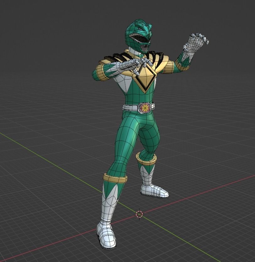 Green Ranger - Power Ranger 3D model rigged | CGTrader