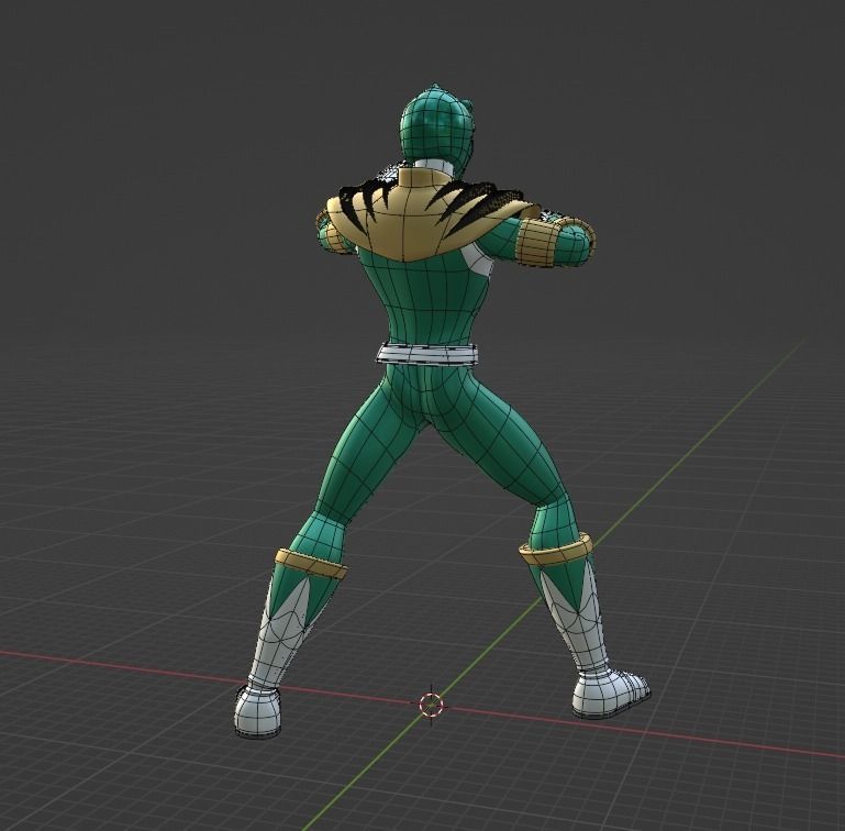 Green Ranger - Power Ranger 3D model rigged | CGTrader