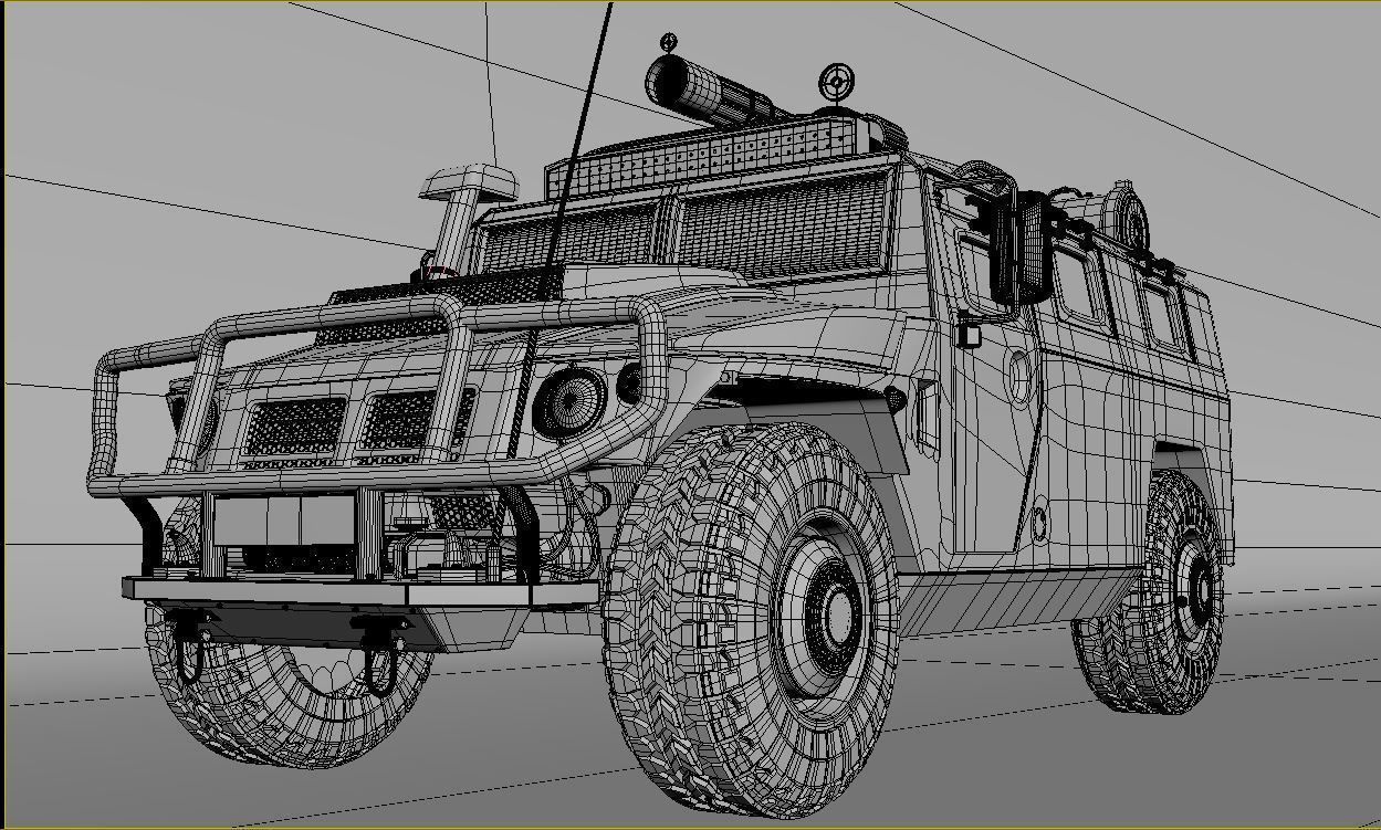 3D model GAS-233014 CTC Tiger army truck 3d model VR / AR / low-poly ...