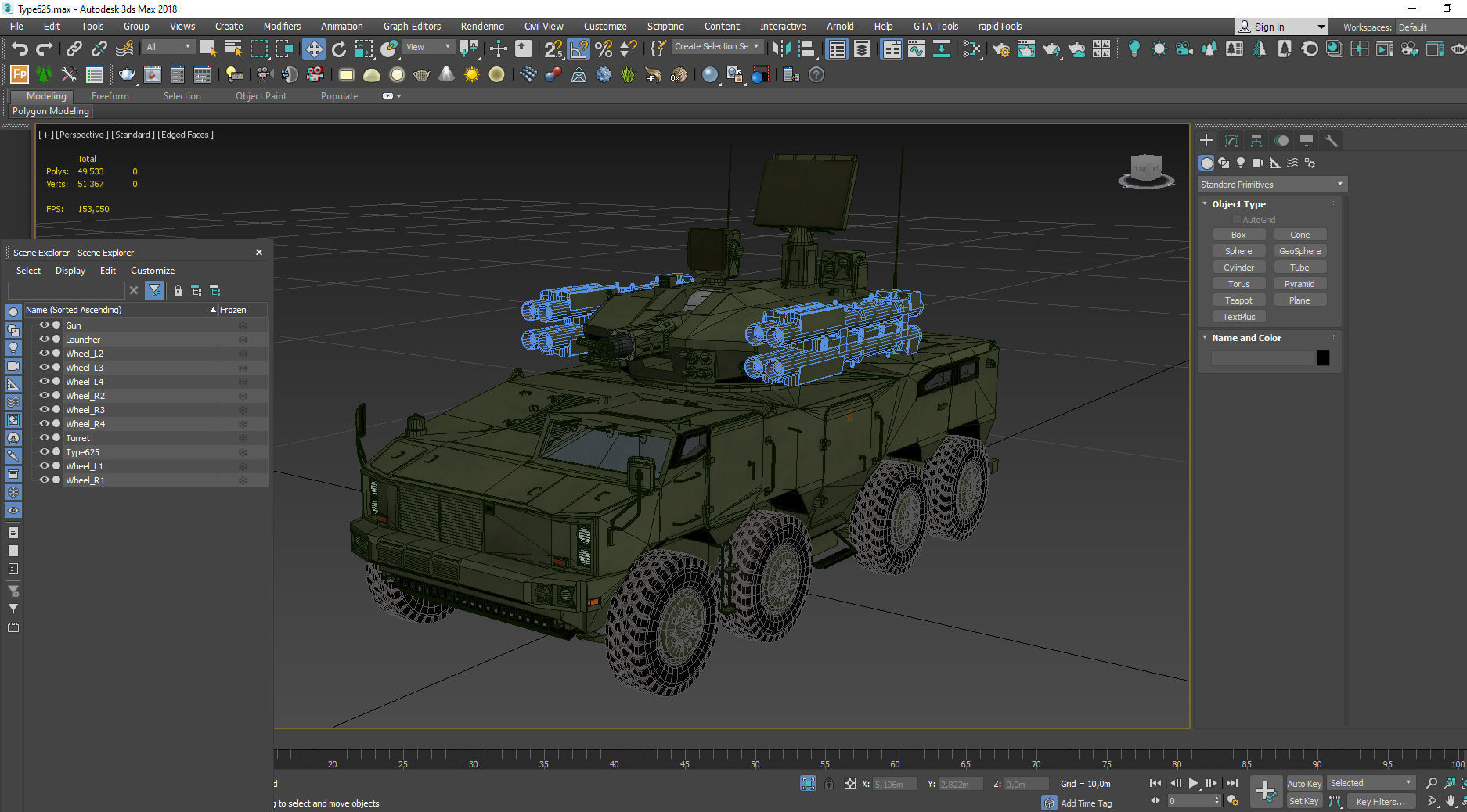 Type 625E AA Gun Missile System 3D model | CGTrader