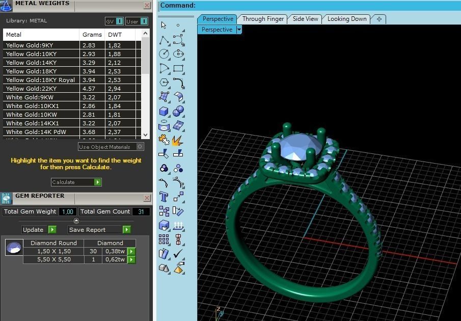 3 Engagement Rings 3D model 3D printable | CGTrader