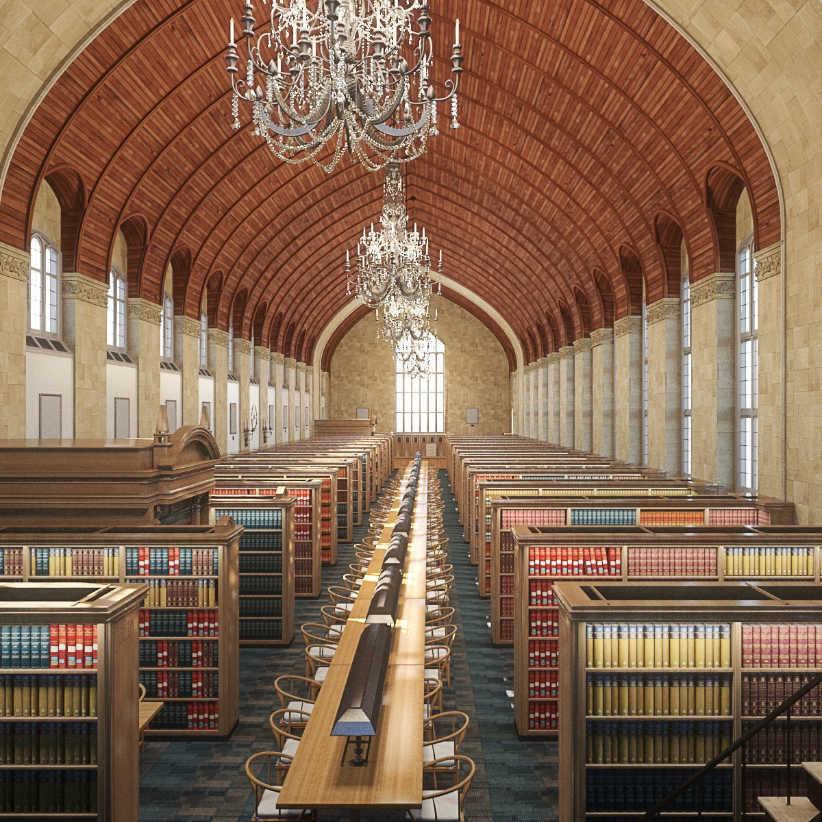 Cornell Law School Library 3D model | CGTrader