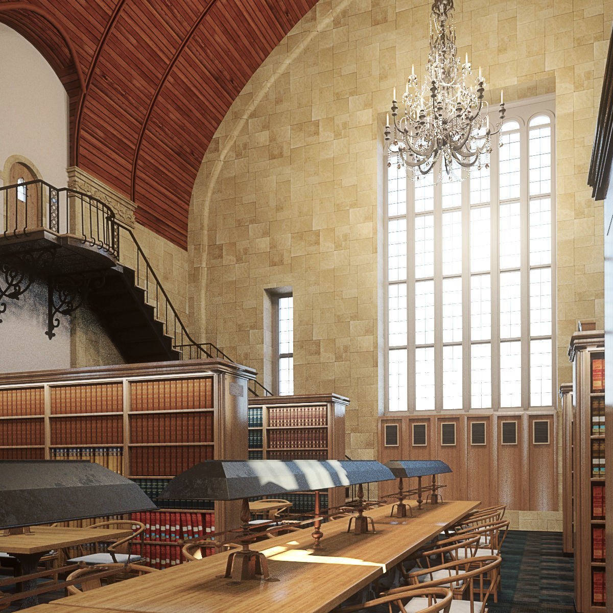 Cornell Law School Library 3D model | CGTrader