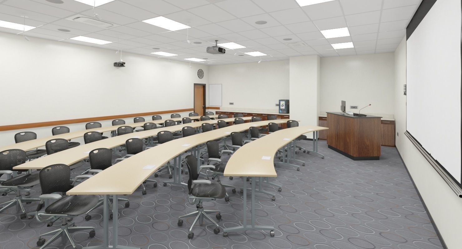 Classroom Architecture 006 V4 3D model | CGTrader