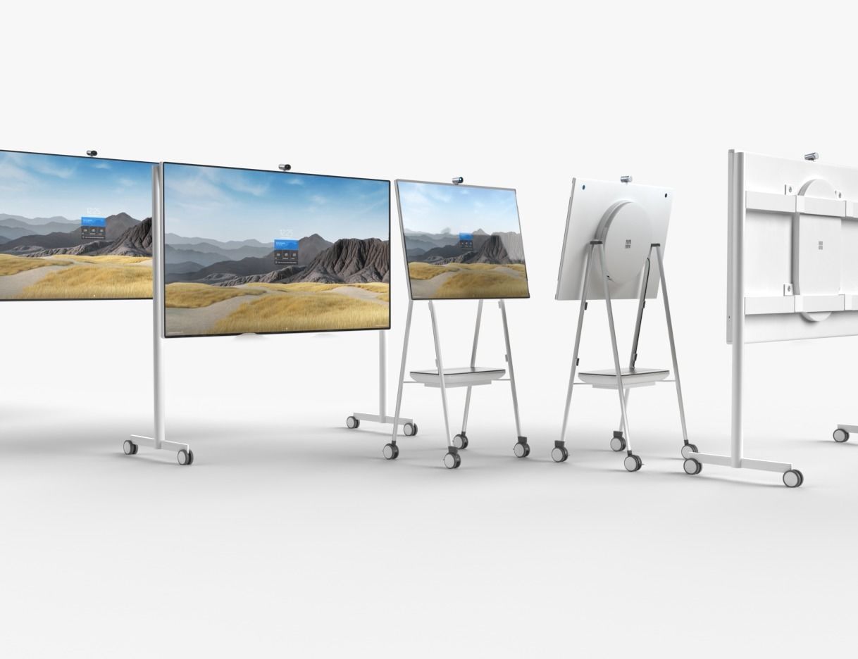 3D model Microsoft Surface Hub 2S 85 inch and 50 inch VR / AR / low ...