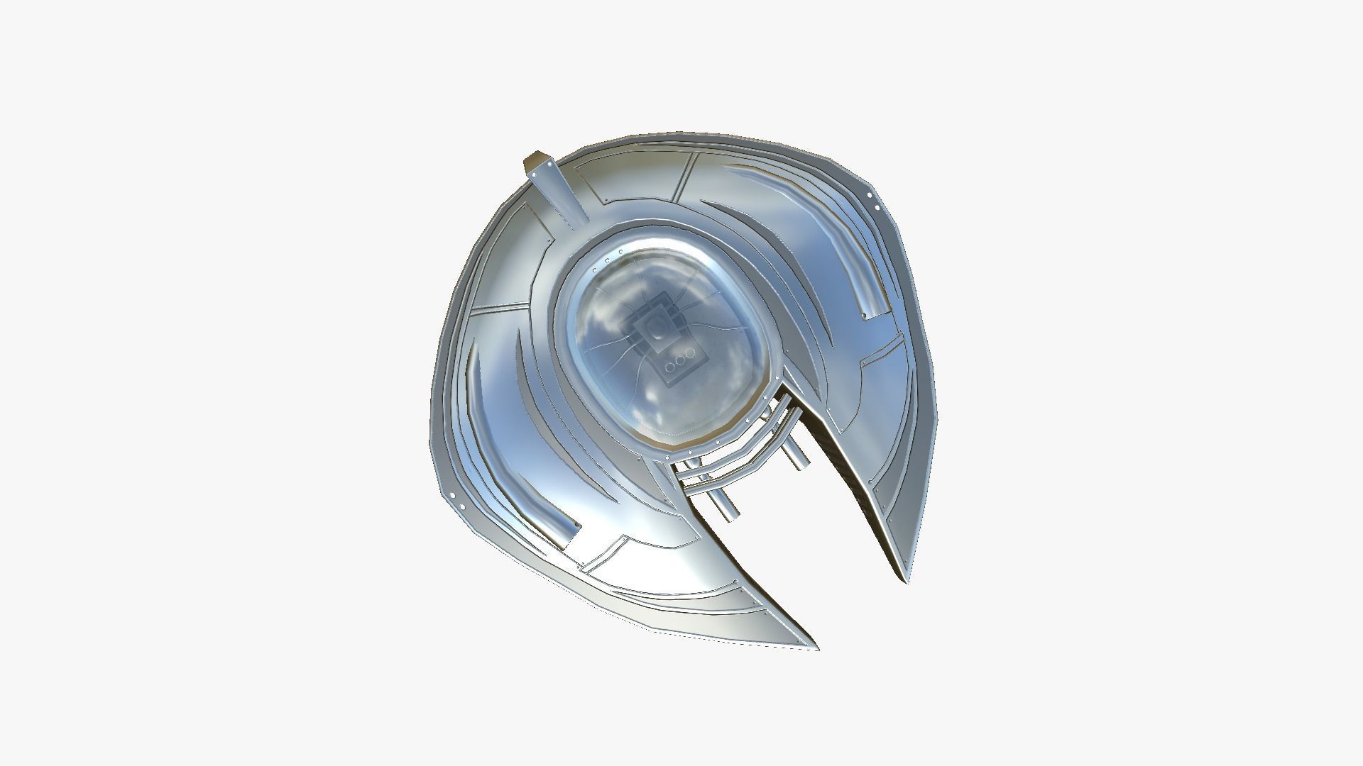 3D model Alien Spaceship UFO D02 Aluminum - Sci Fi Spacecraft Design VR ...