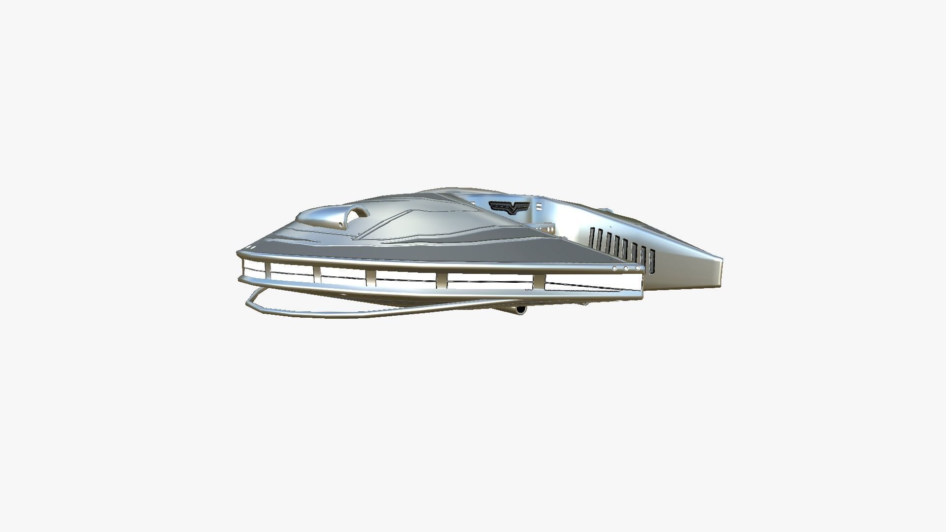 3D model Alien Spaceship UFO D02 Aluminum - Sci Fi Spacecraft Design VR ...