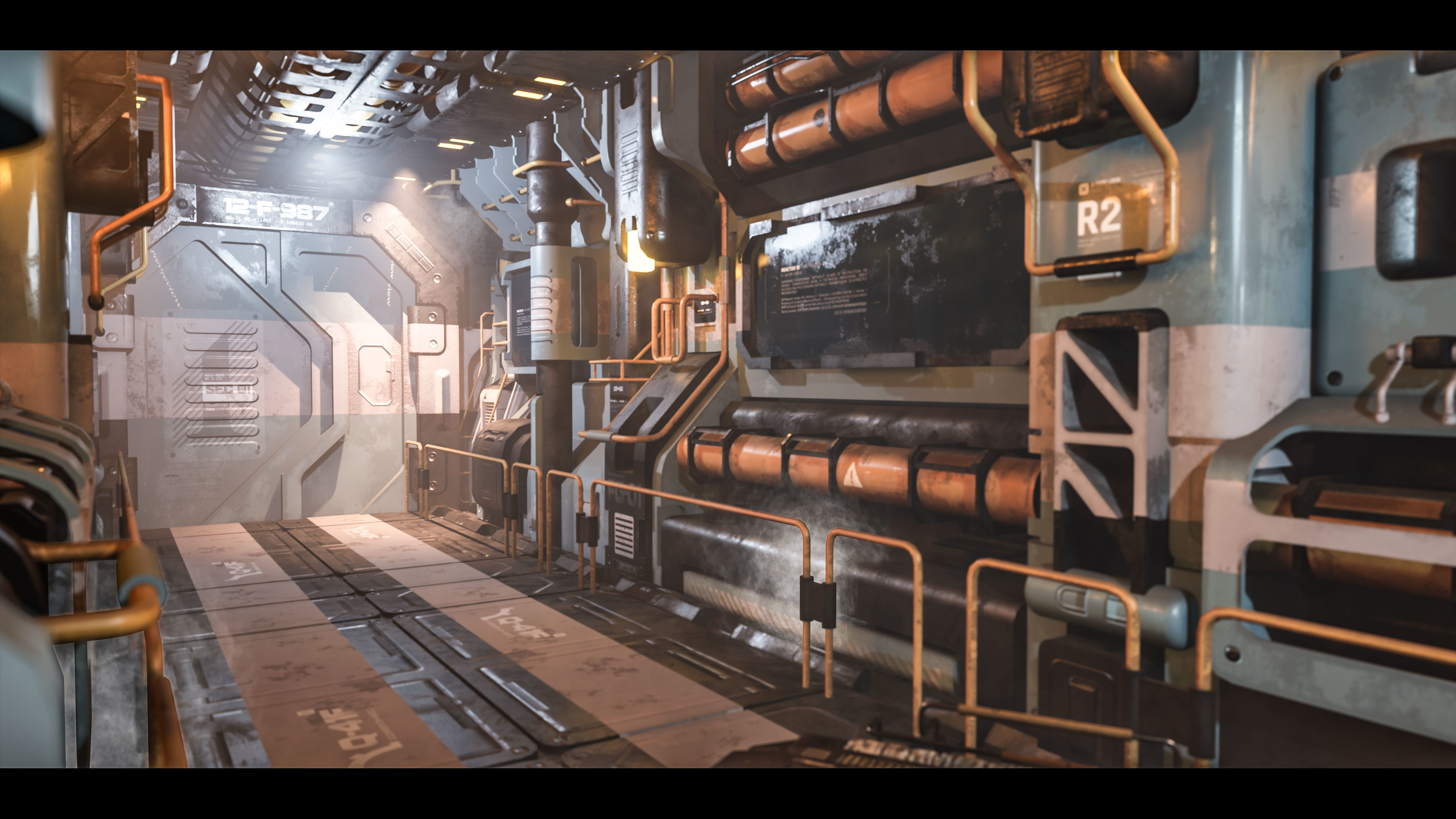 Sci-fi Corridor Modular Kit Vol 01 3D model | CGTrader