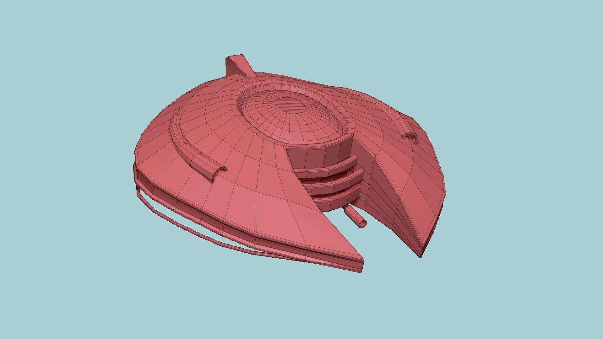 3D model Alien Spaceship UFO D04 Purple Blue - Sci Fi Spacecraft Design ...