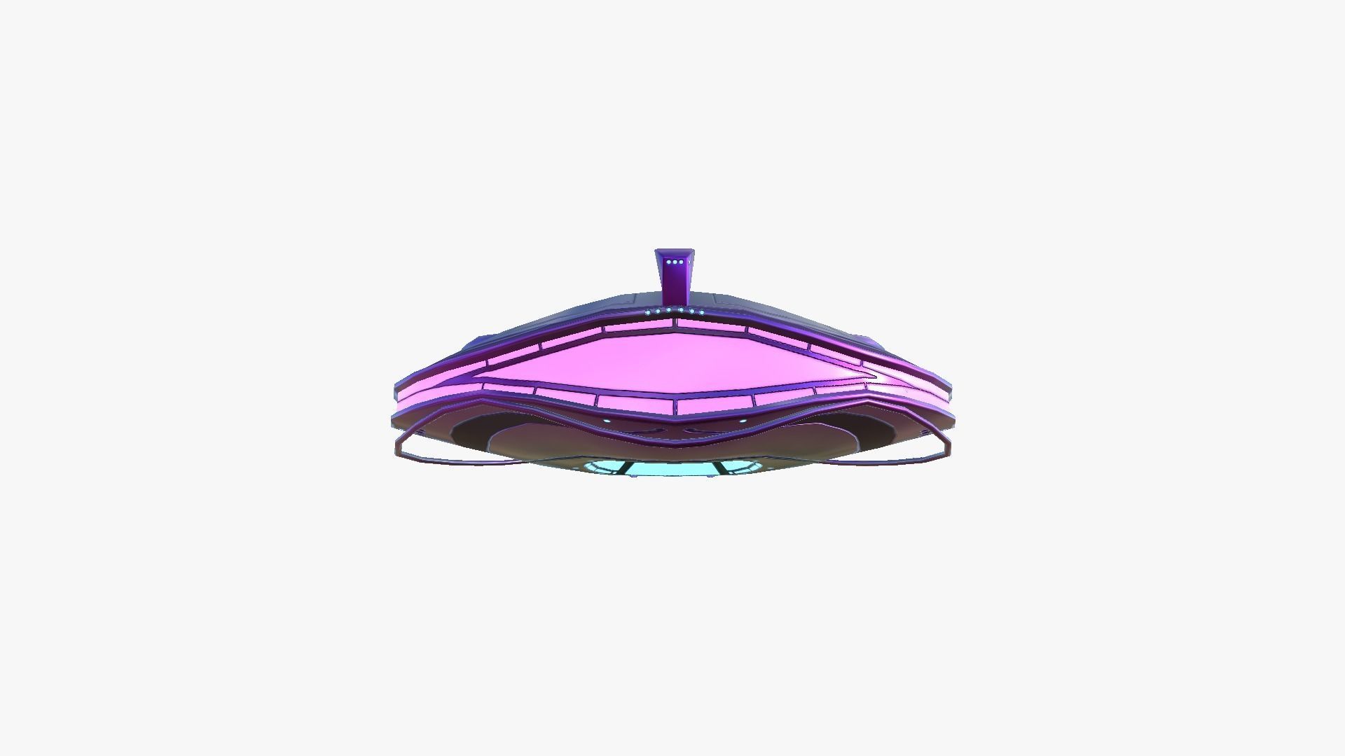 3D model Alien Spaceship UFO D04 Purple Blue - Sci Fi Spacecraft Design ...