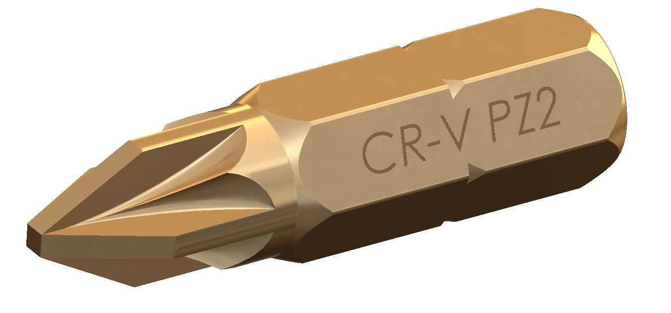 PZ2 Screw Bit 3D model 3D printable | CGTrader