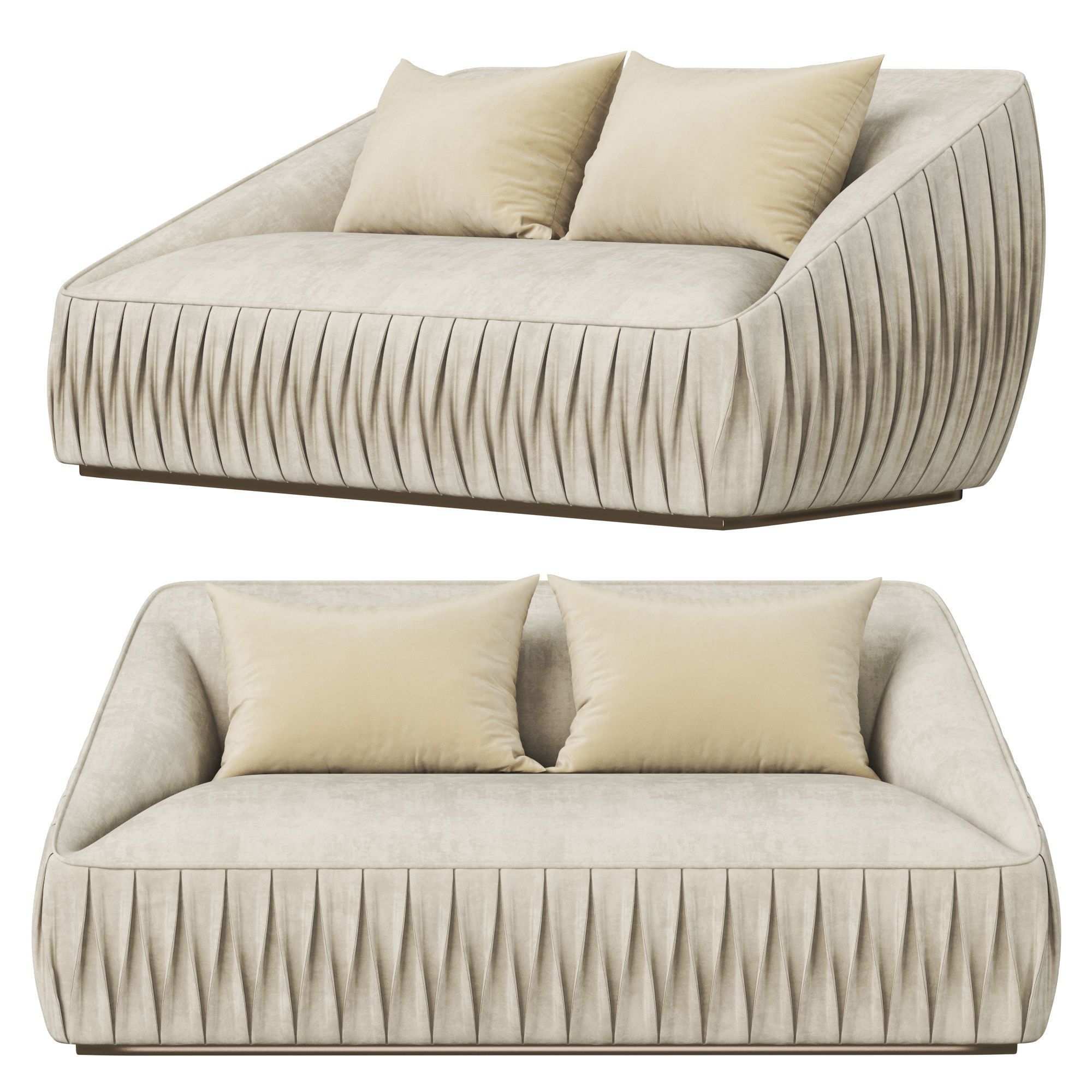 Sofa in Leather by Roberto Cavalli Home 3D model | CGTrader