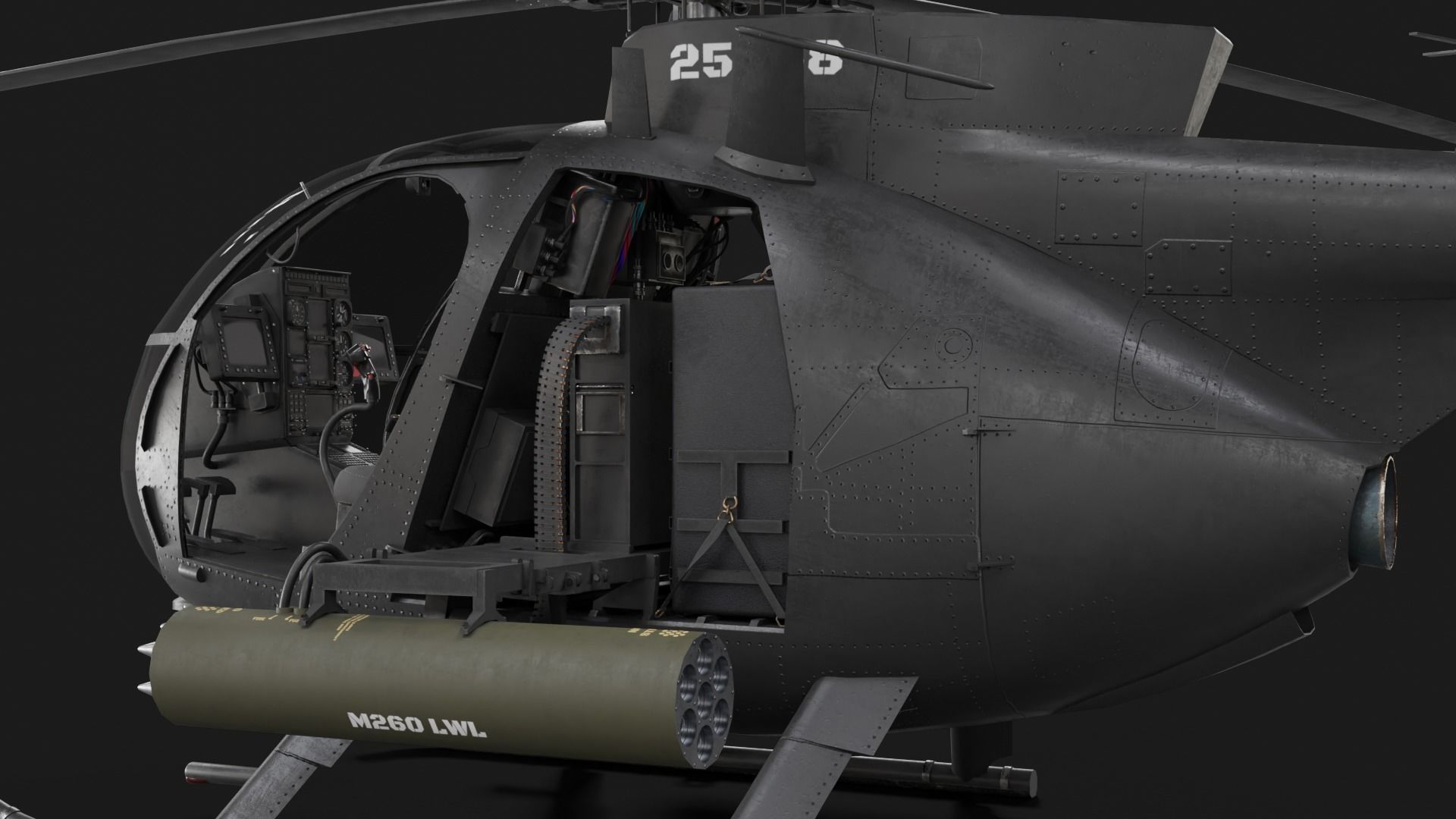MH-6 Little Bird Helicopter plus 9 skins 3D model | CGTrader