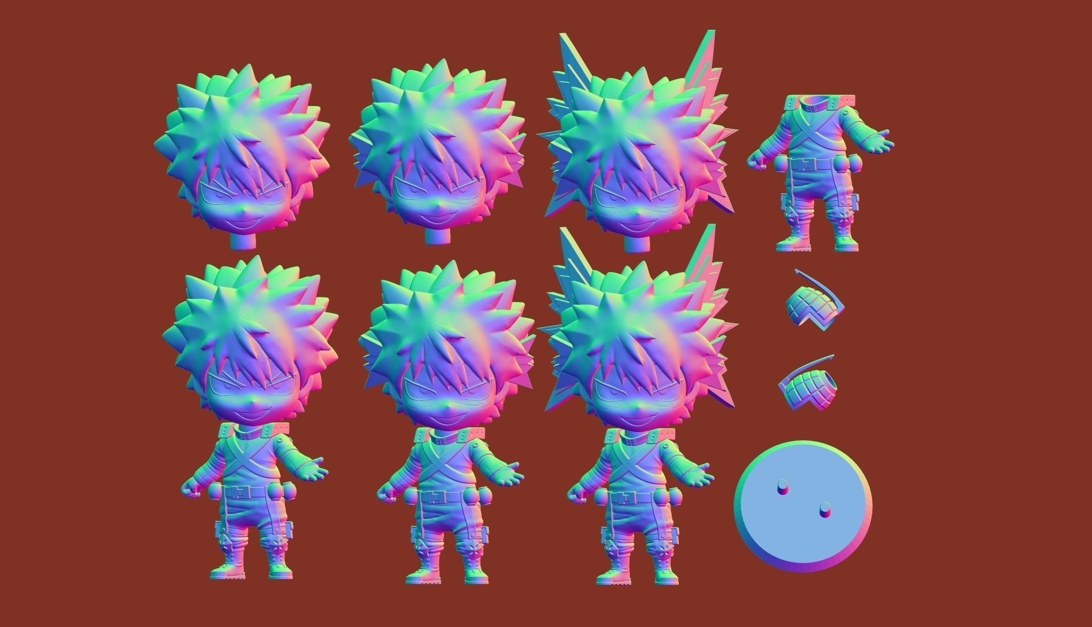 Bakugo Boku no hero Academia 3D model 3D printable | CGTrader
