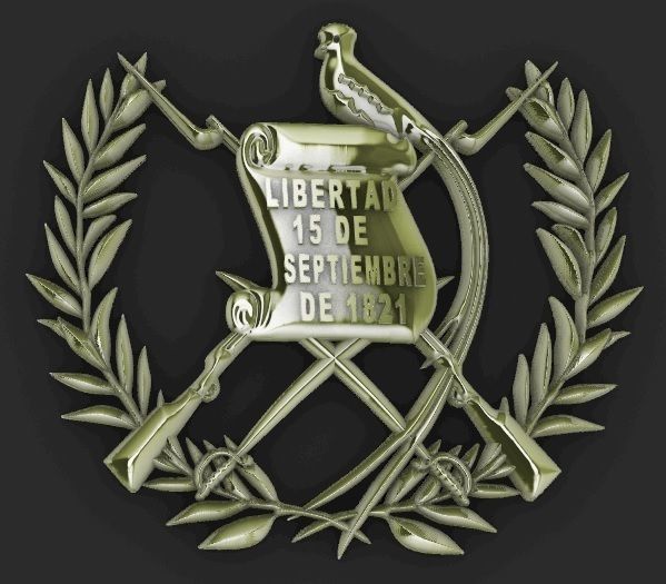 Escudo de Guatemala Coat Of Arms Guatemala 3D model 3D printable | CGTrader