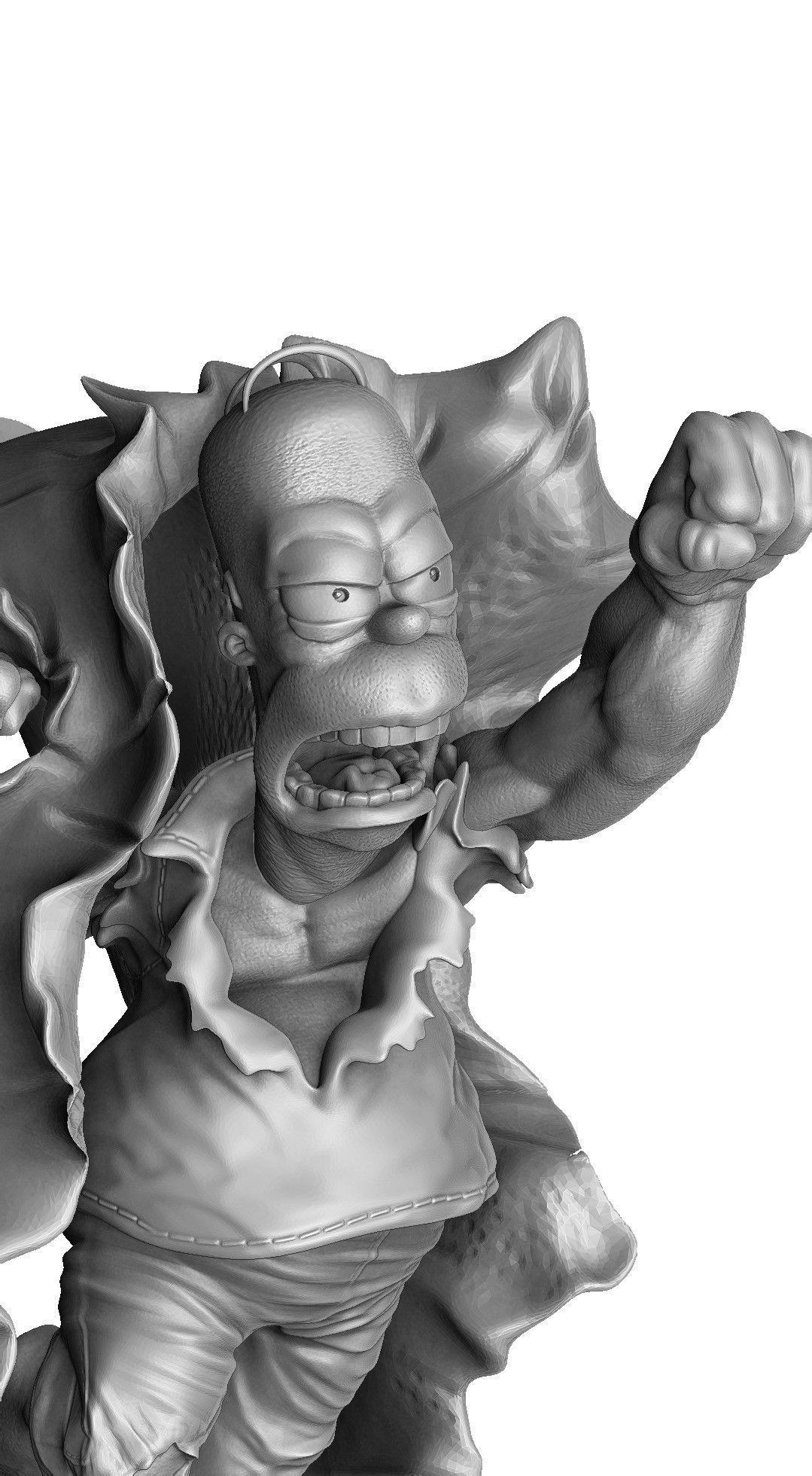 HOMER SIMPSON AS A HULK FOR 3D PRINT STL 3D model 3D printable | CGTrader