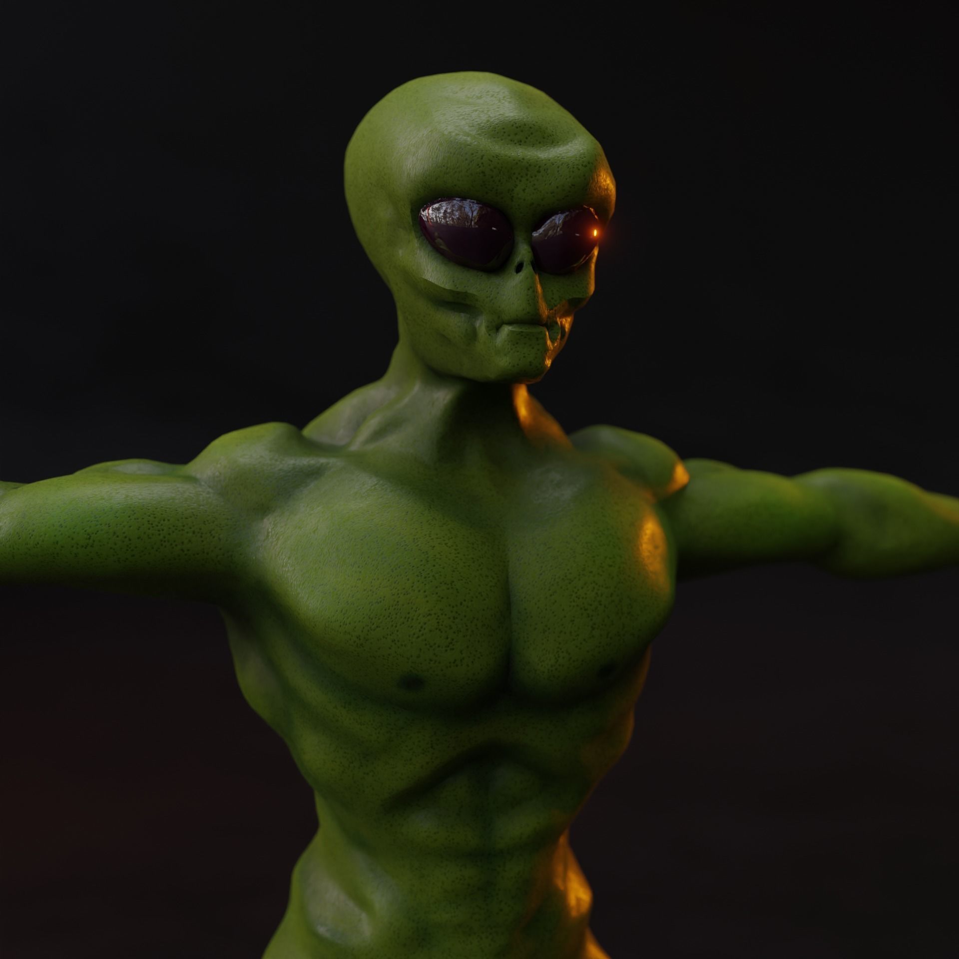 3D model Chad Alien VR / AR / low-poly | CGTrader