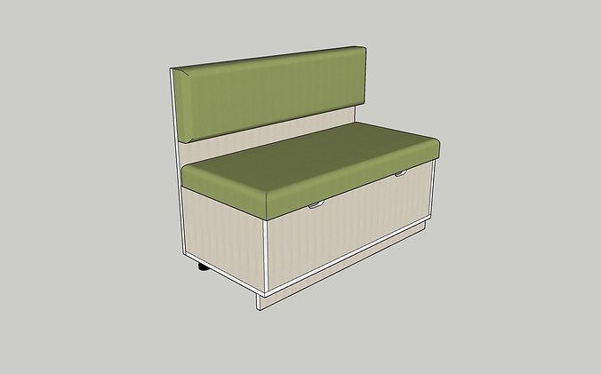 Sofa- bench with cushion 3D model | CGTrader