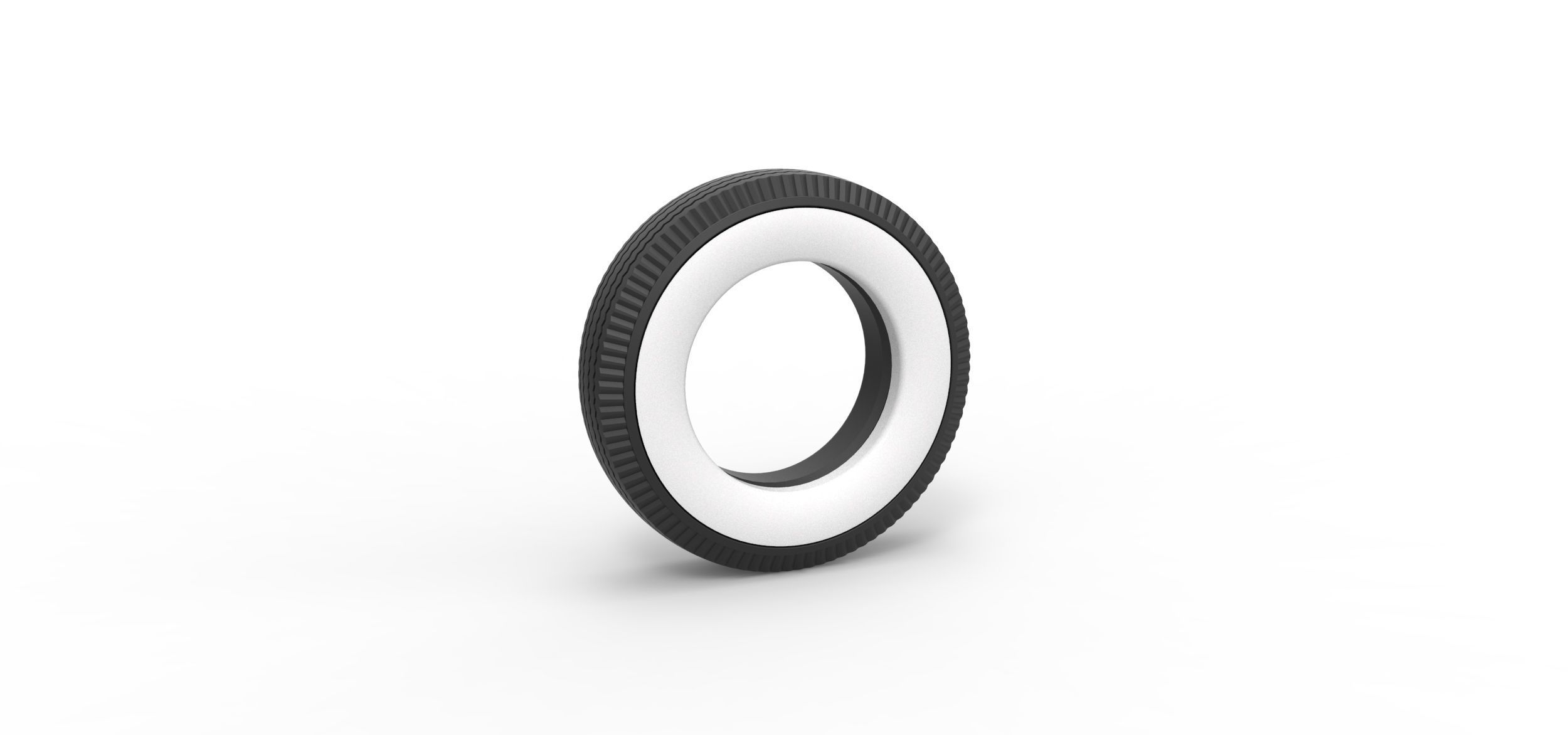 Whitewall tire Scale 1 to 25 3D model 3D printable | CGTrader