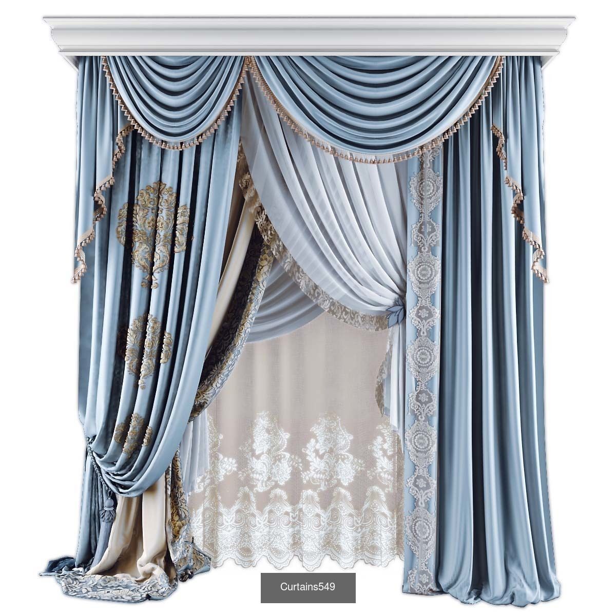 Collection 3D models of 20 curtains VR / AR / low-poly | CGTrader