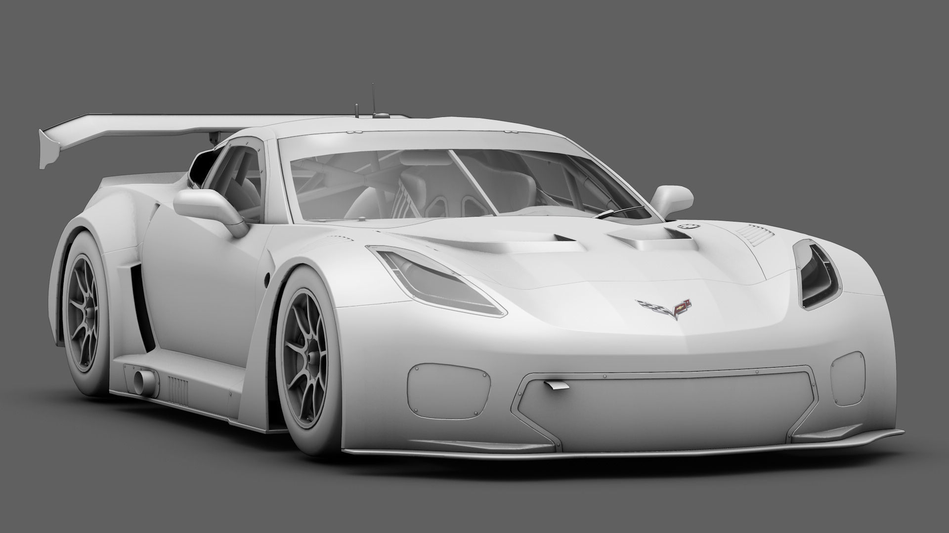 3D model Chevrolet Corvette C7 GT-R GT3 GTLM VR / AR / low-poly | CGTrader