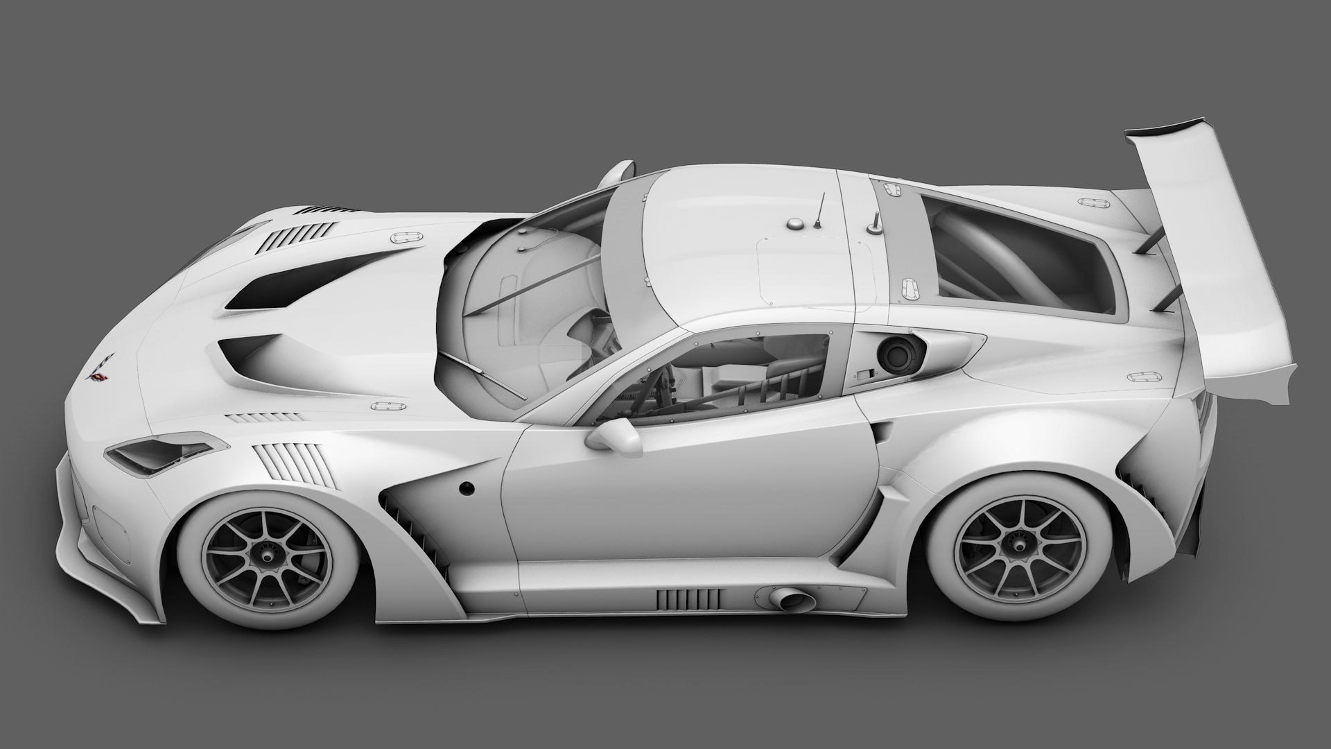 3D model Chevrolet Corvette C7 GT-R GT3 GTLM VR / AR / low-poly | CGTrader