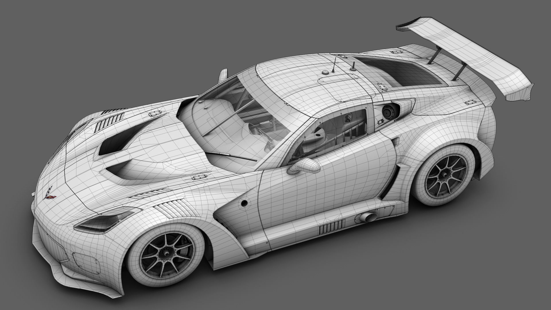 3D model Chevrolet Corvette C7 GT-R GT3 GTLM VR / AR / low-poly | CGTrader