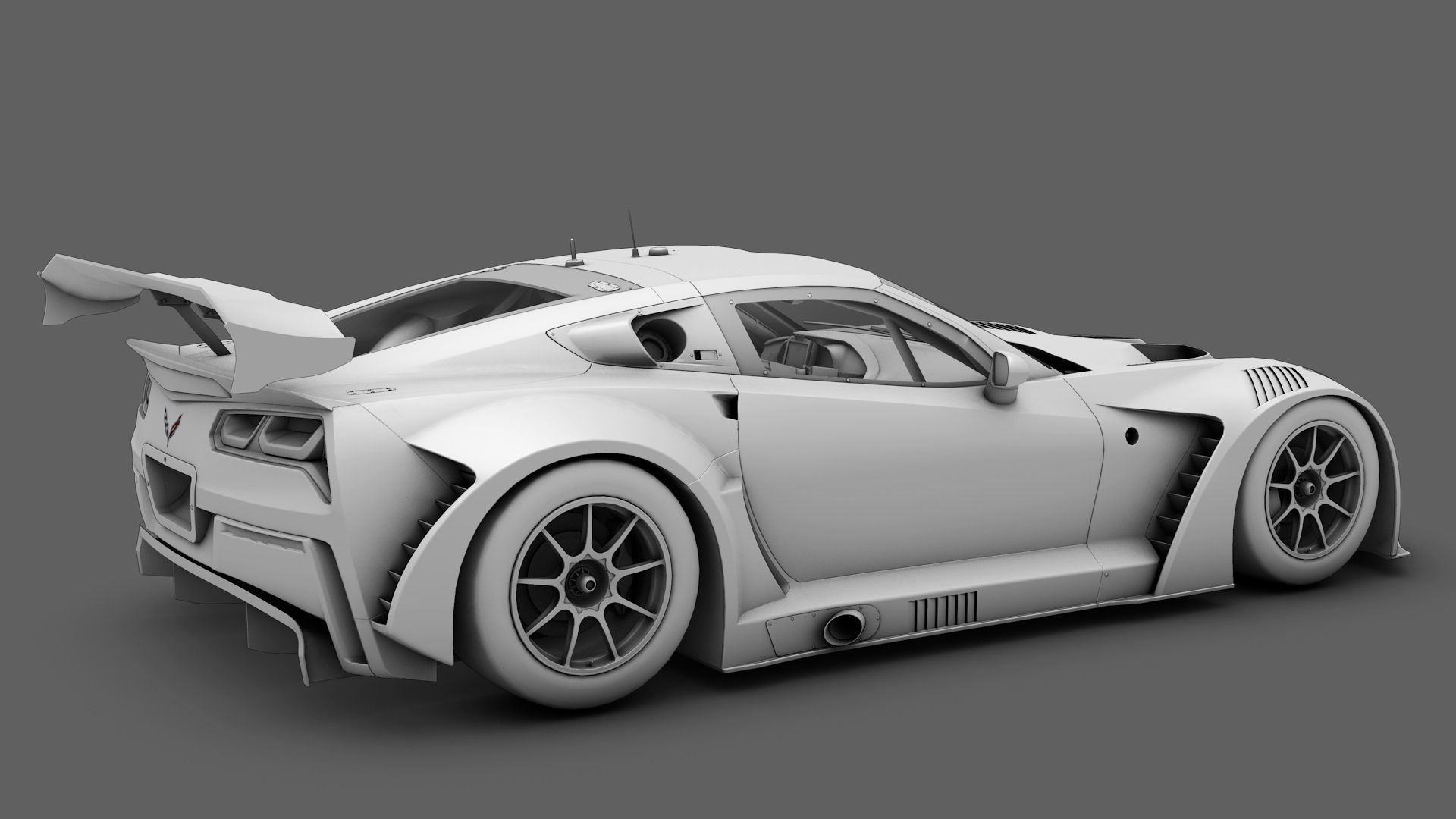 3D model Chevrolet Corvette C7 GT-R GT3 GTLM VR / AR / low-poly | CGTrader