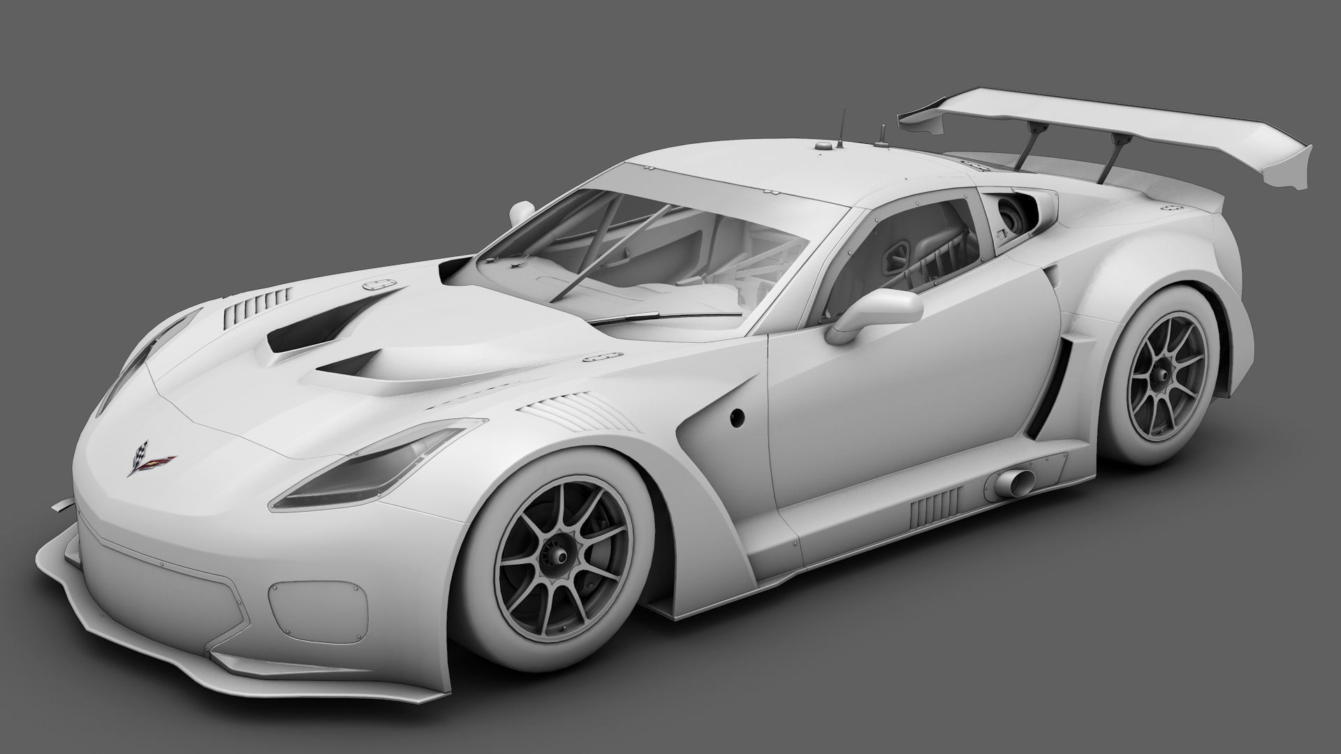 3D model Chevrolet Corvette C7 GT-R GT3 GTLM VR / AR / low-poly | CGTrader
