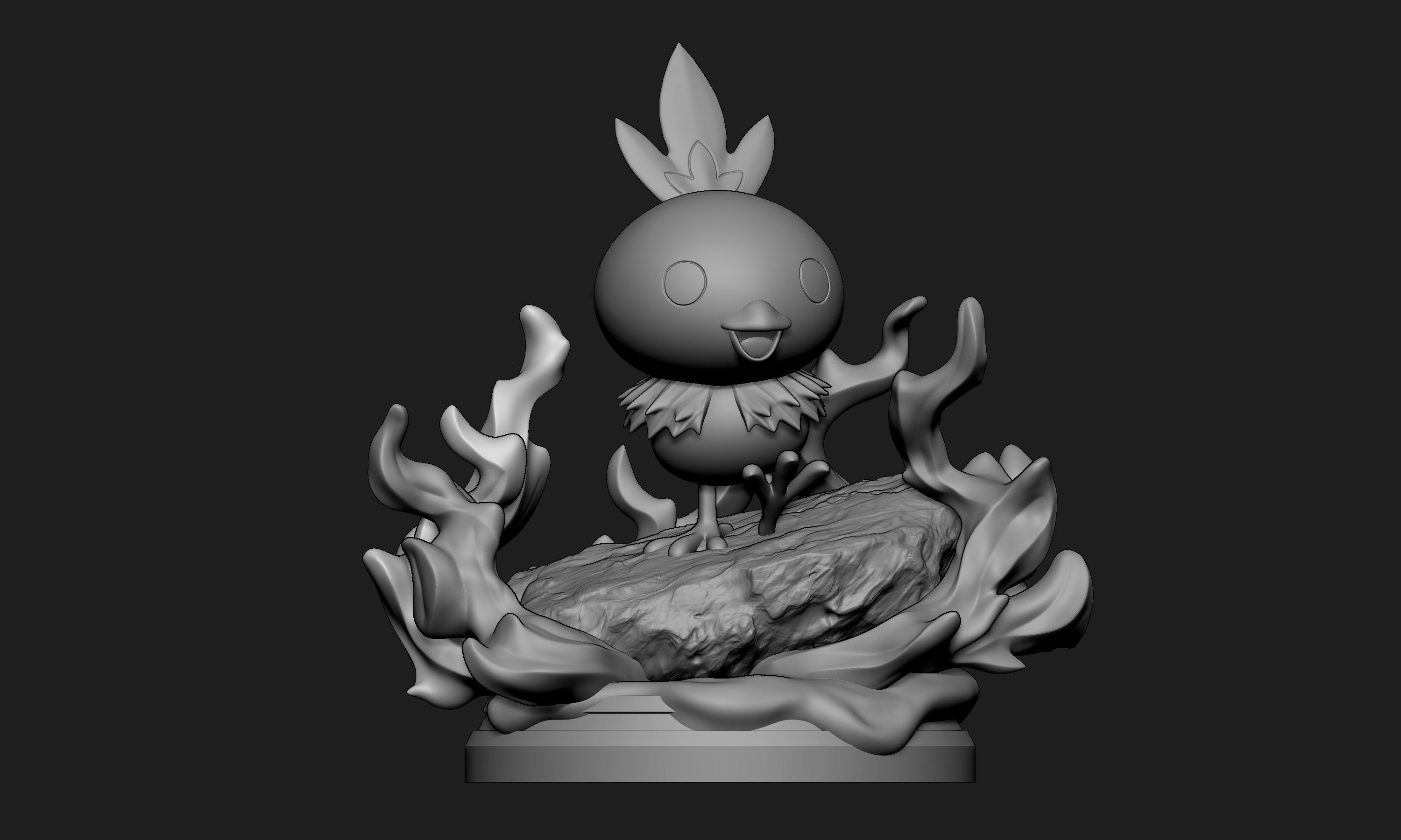Pokemon - Torchic Figure Statue 3D model 3D printable | CGTrader