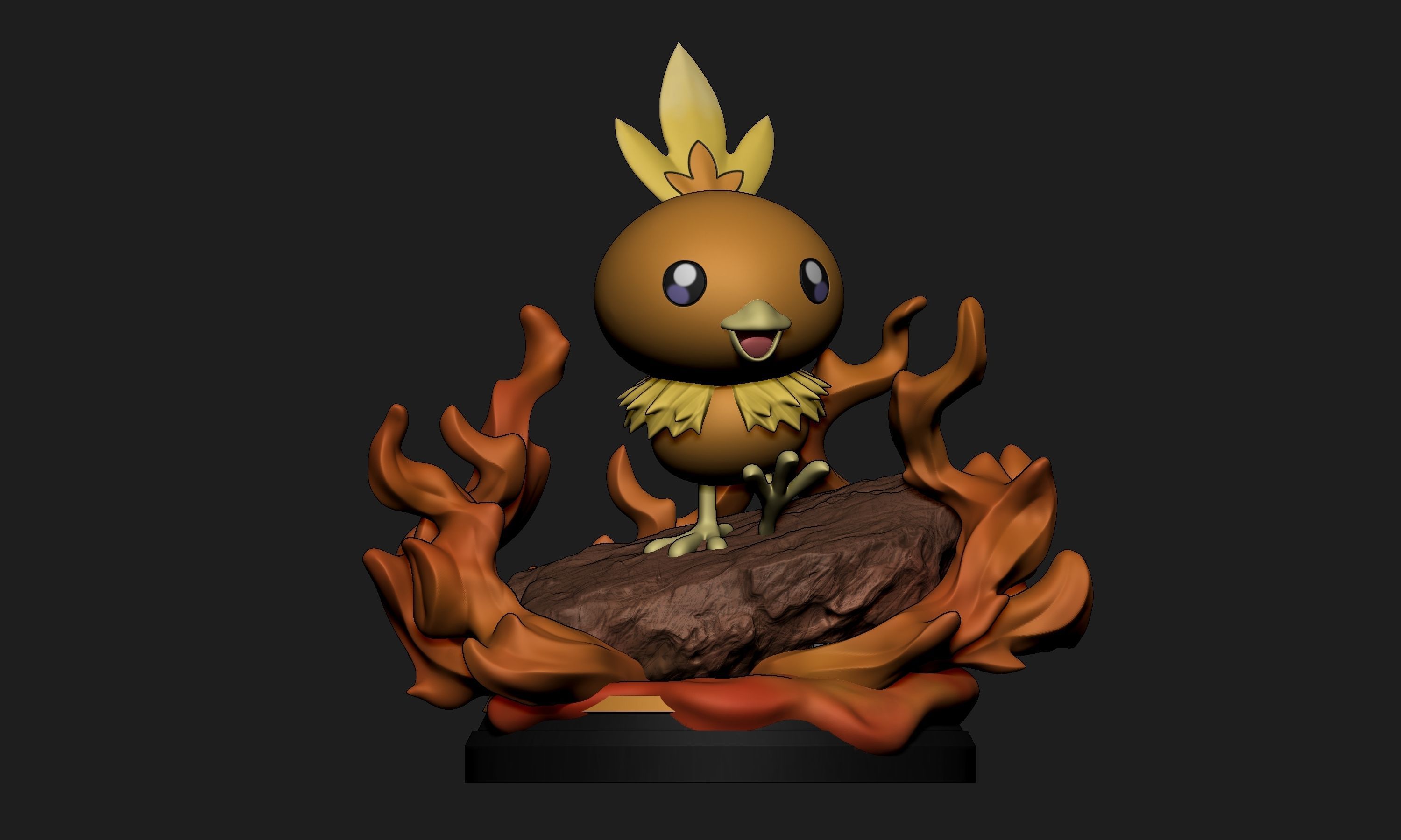 Pokemon - Torchic Figure Statue 3D model 3D printable | CGTrader
