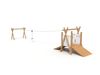Children outdoor playground equipment wooden zip line 3D model | CGTrader