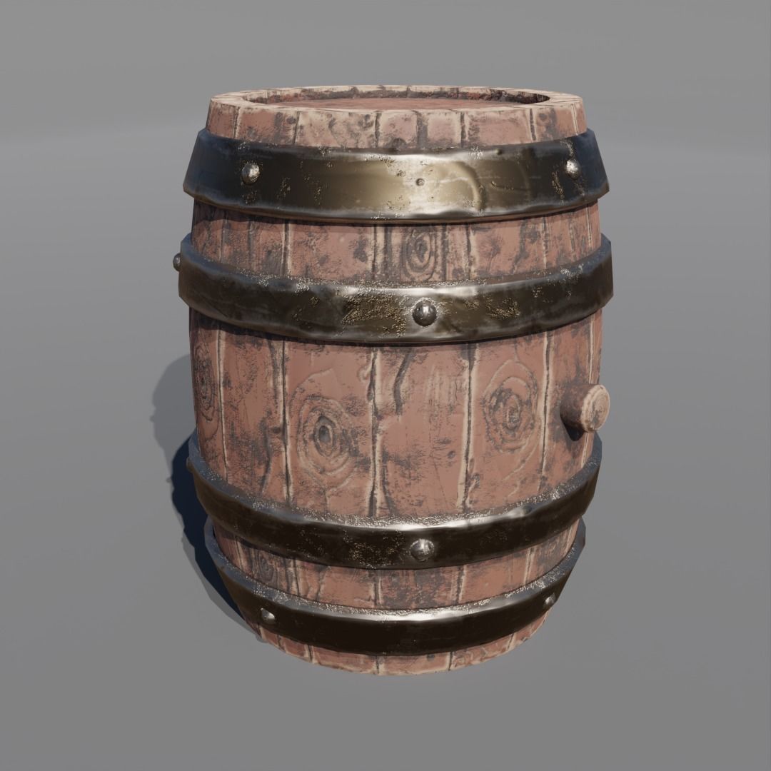 3D model Stylized barrel of 50 liters VR / AR / low-poly | CGTrader
