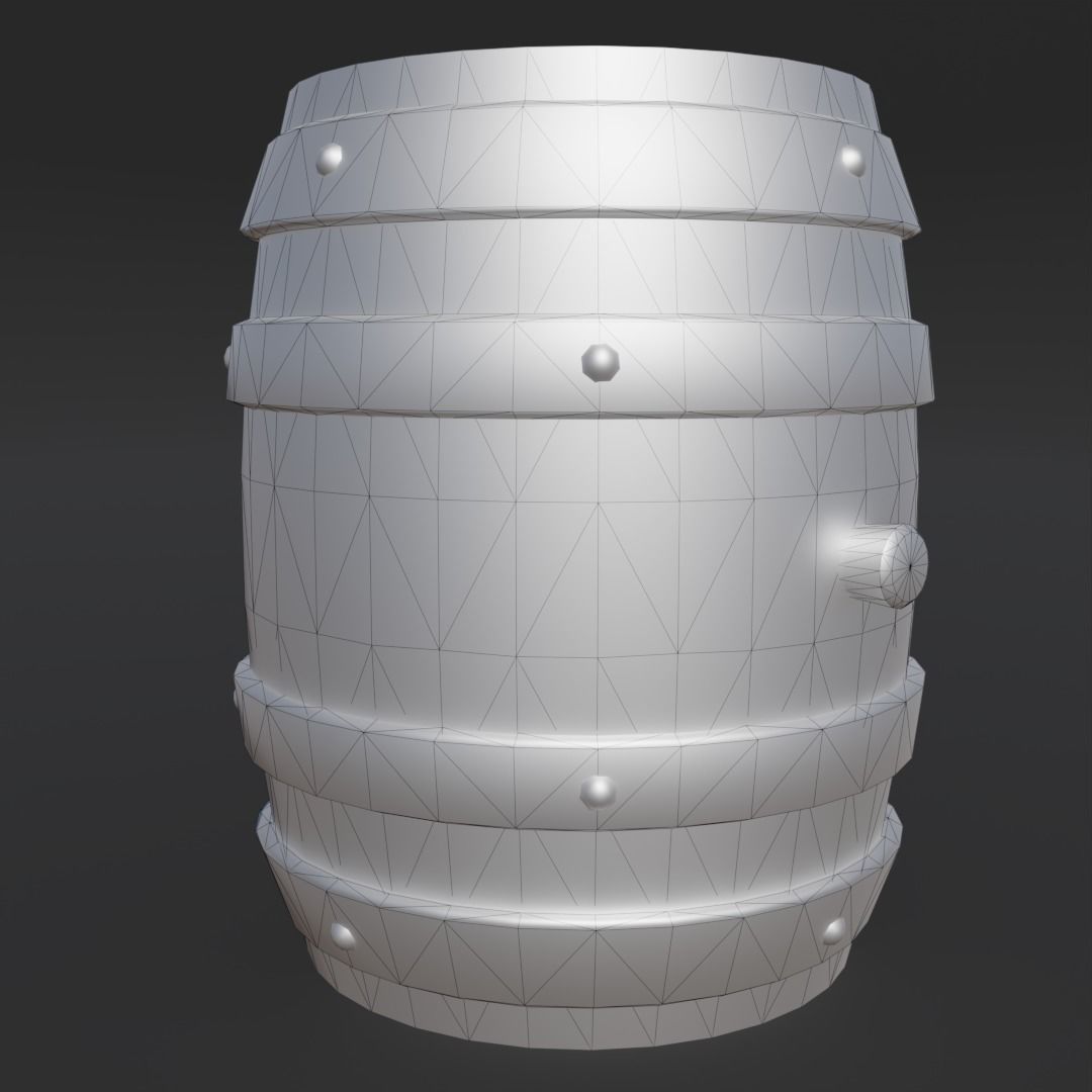 3D model Stylized barrel of 50 liters VR / AR / low-poly | CGTrader