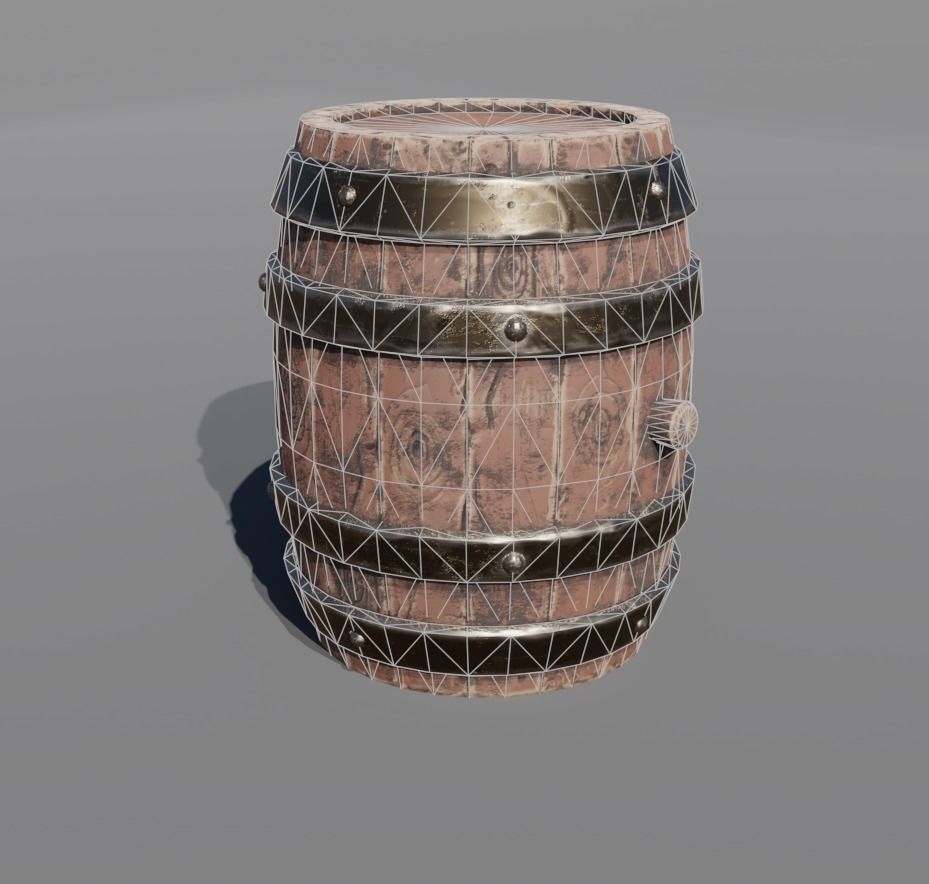 3D model Stylized barrel of 50 liters VR / AR / low-poly | CGTrader