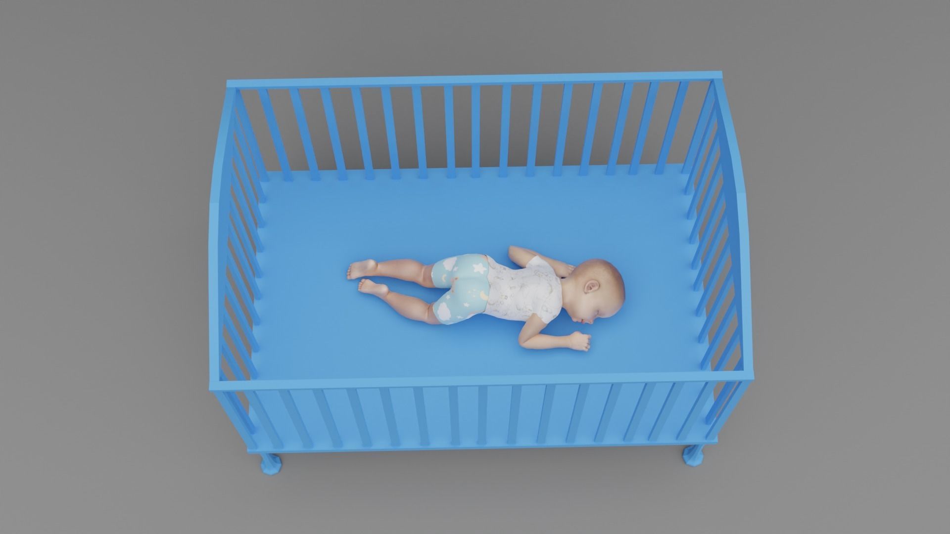 Sleeping Baby Low-poly 3D model 3D model | CGTrader