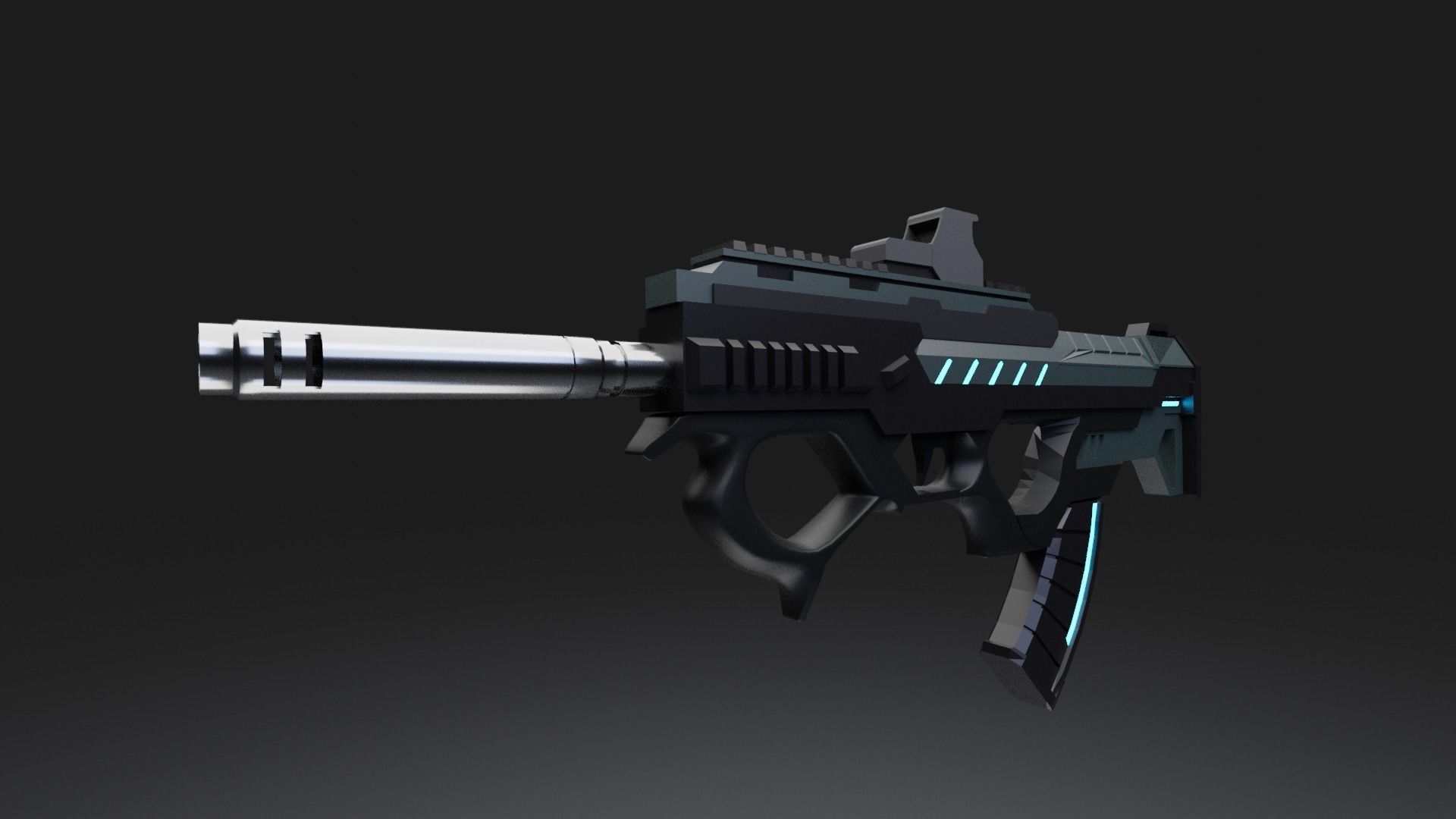 Sci Fi Assault Rifle 3D model | CGTrader