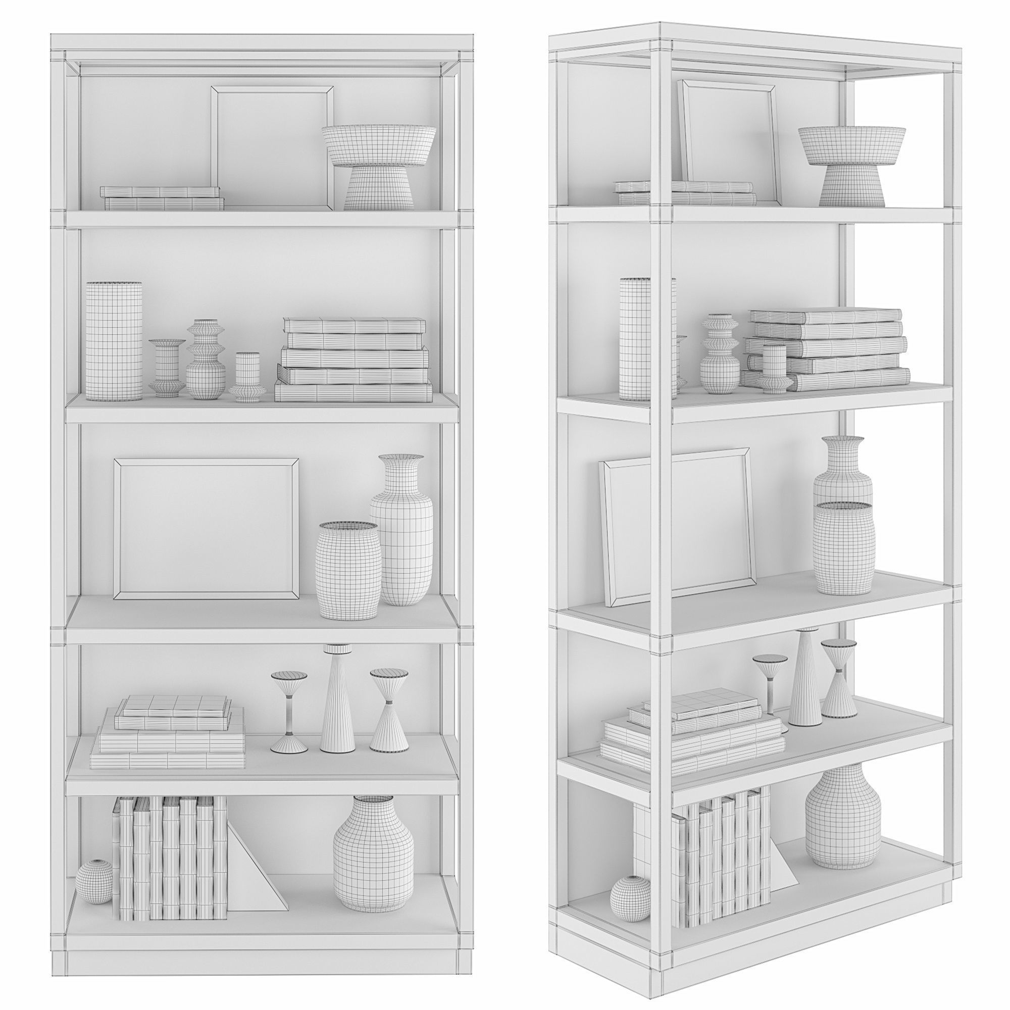 Pacific Tall Bookcase 3D model | CGTrader