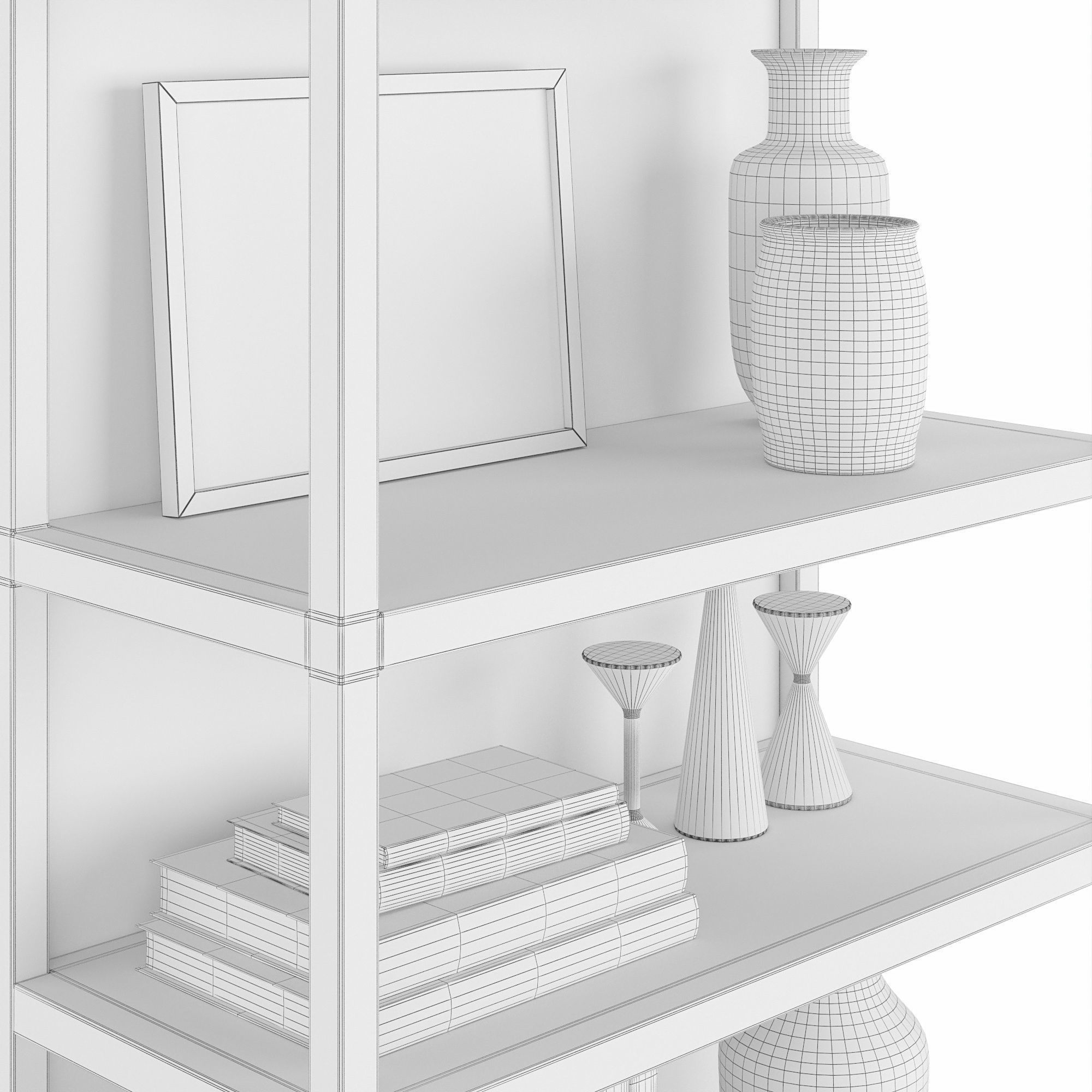 Pacific Tall Bookcase 3D model | CGTrader