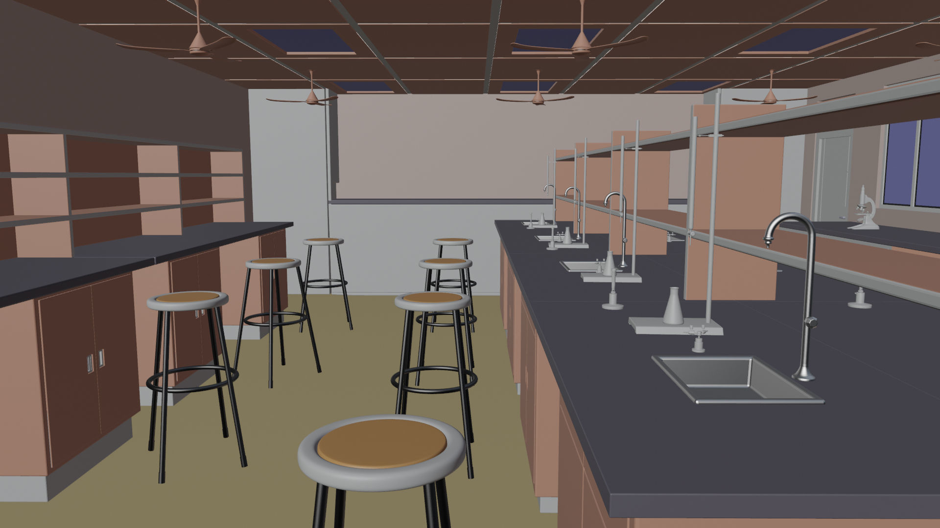 High School laboratory 3D model | CGTrader